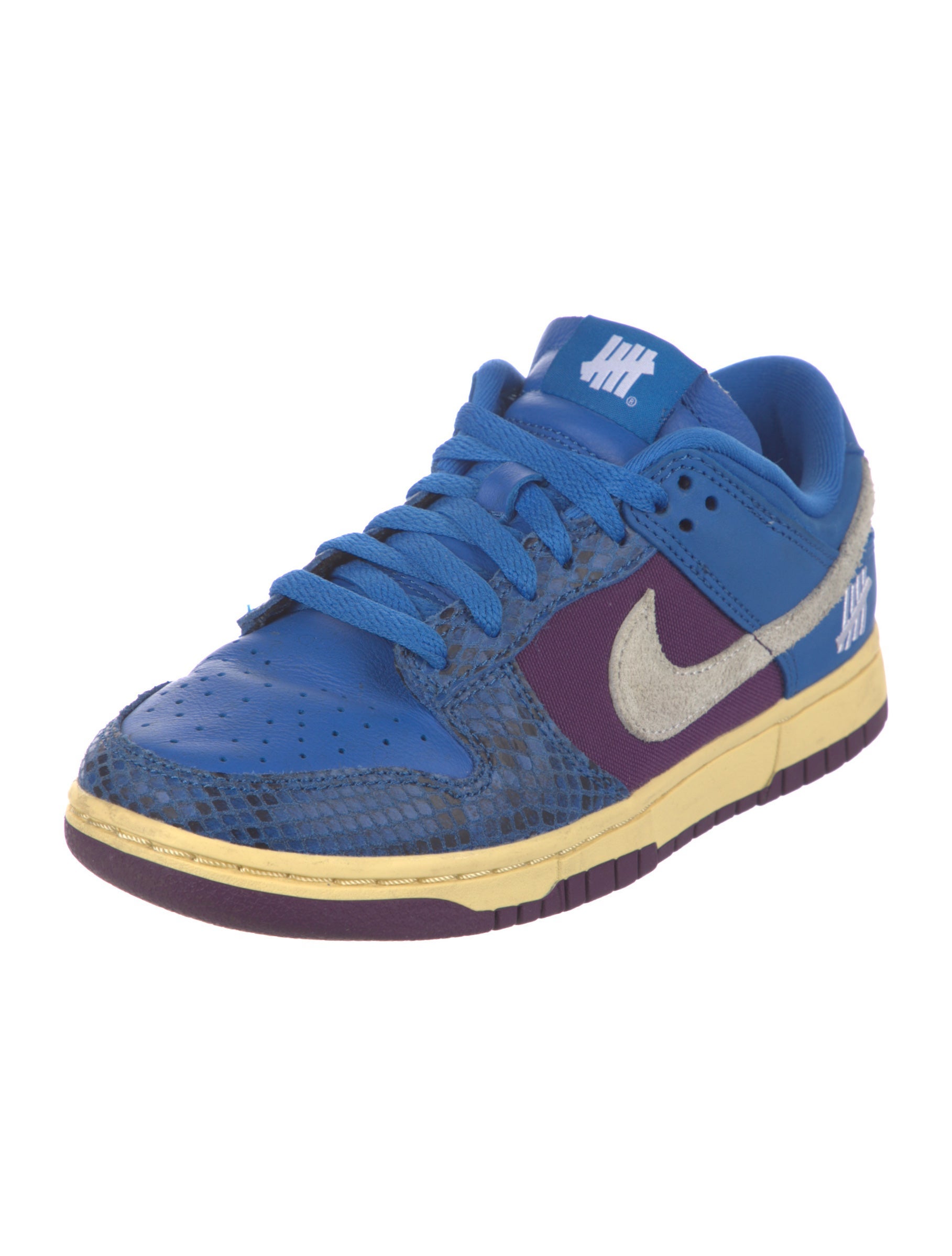 Nike Dunk Low Undefeated 5 On It Dunk vs. AF1 Athletic Sneakers - Blue ...