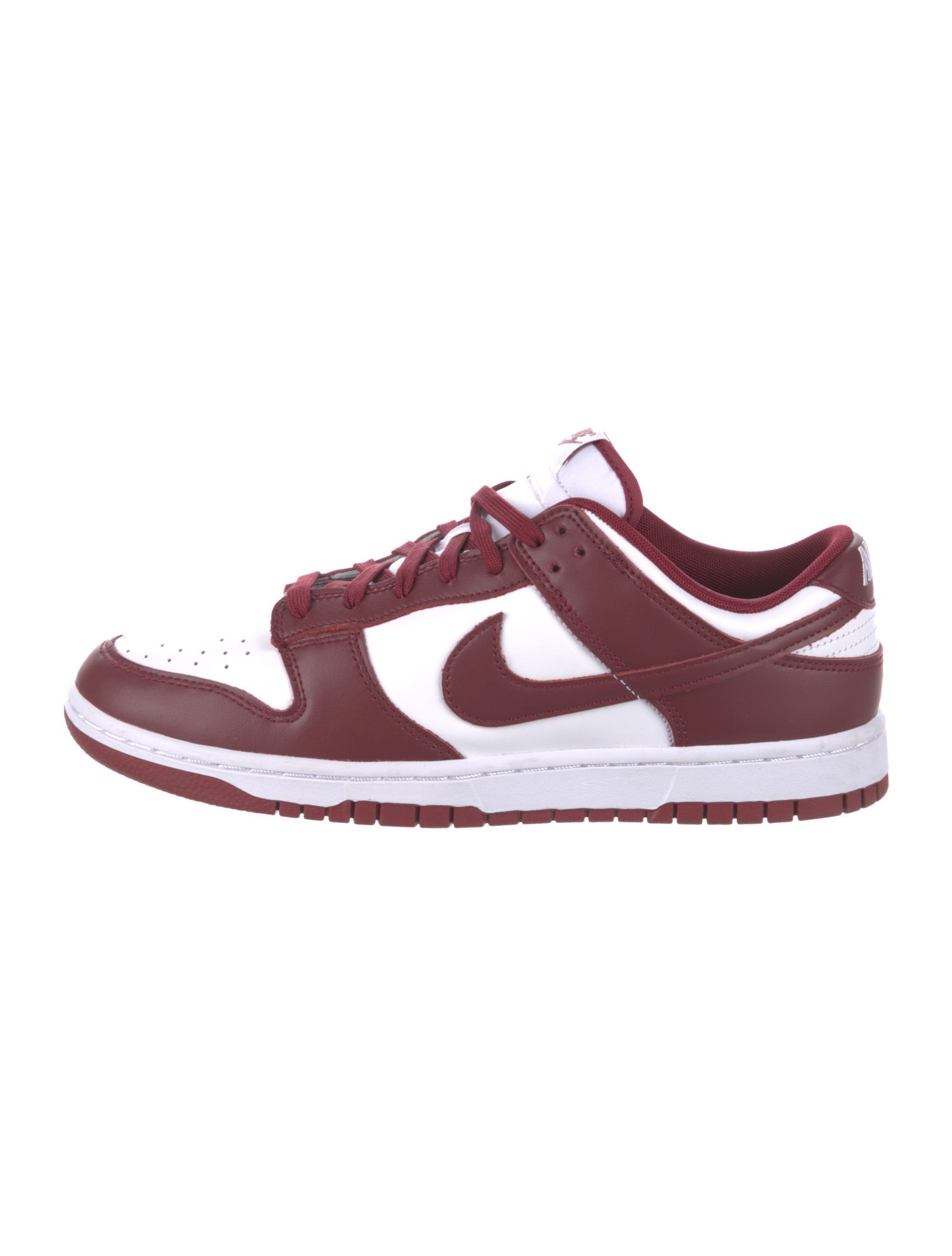 Nike Leather Lasercut Accents Sneakers - Burgundy Sneakers, Shoes ...