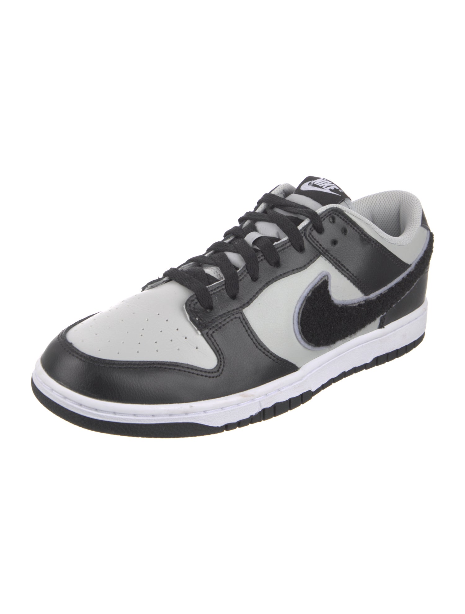 Nike Leather Colorblock Pattern Sneakers - Grey Sneakers, Shoes ...