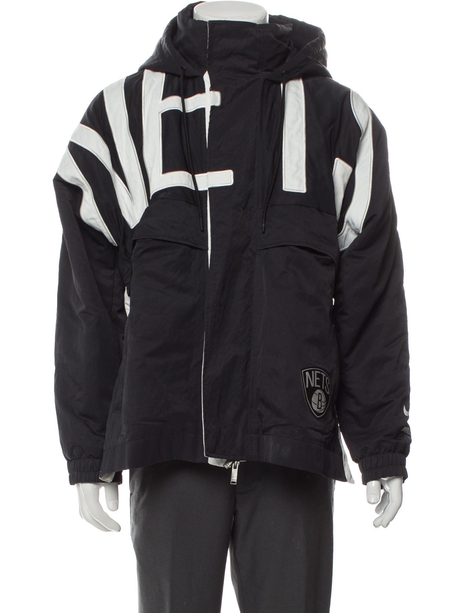Nike Colorblock Pattern Puffer Coat - Black Outerwear, Clothing ...