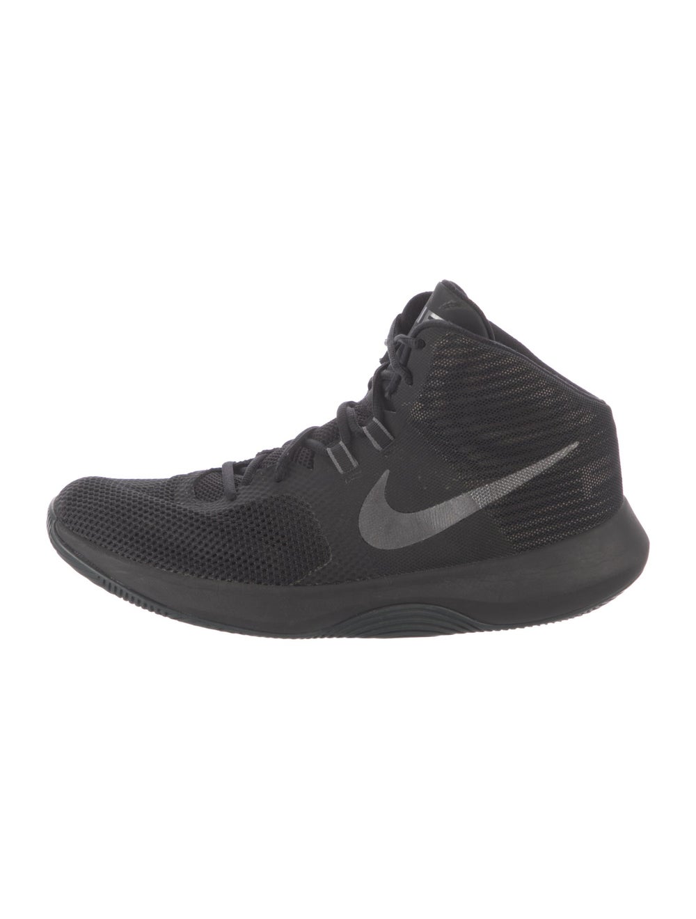Nike High Top Sneakers Black Round Toes Lace Up Closu Gem