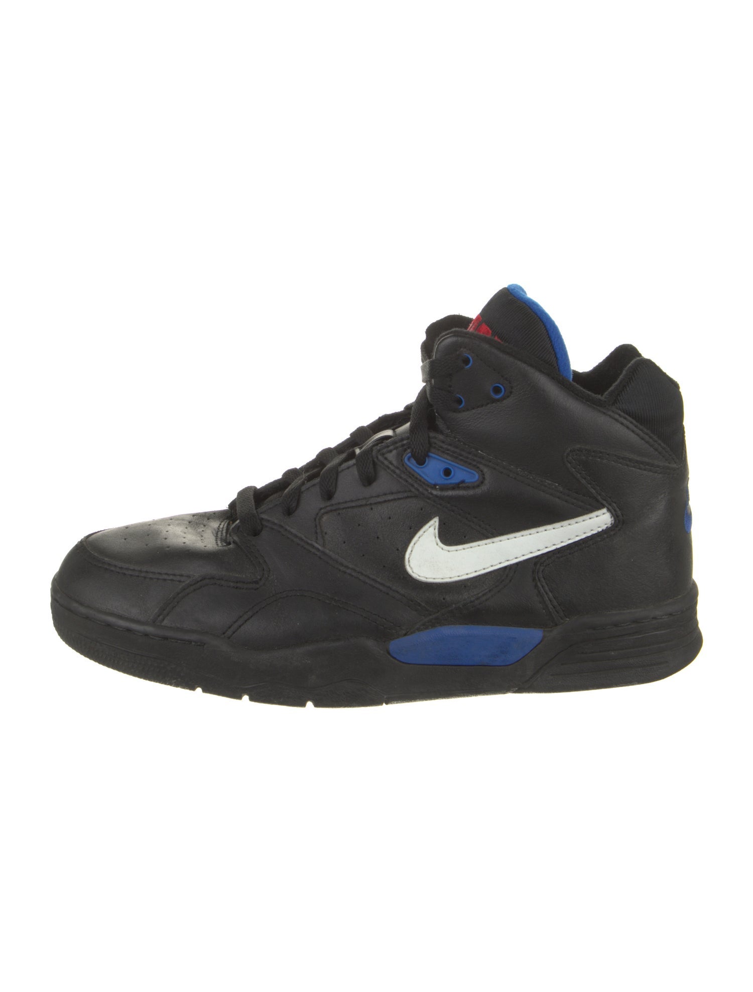 Nike Leather Colorblock Pattern Sneakers - Black Sneakers, Shoes ...