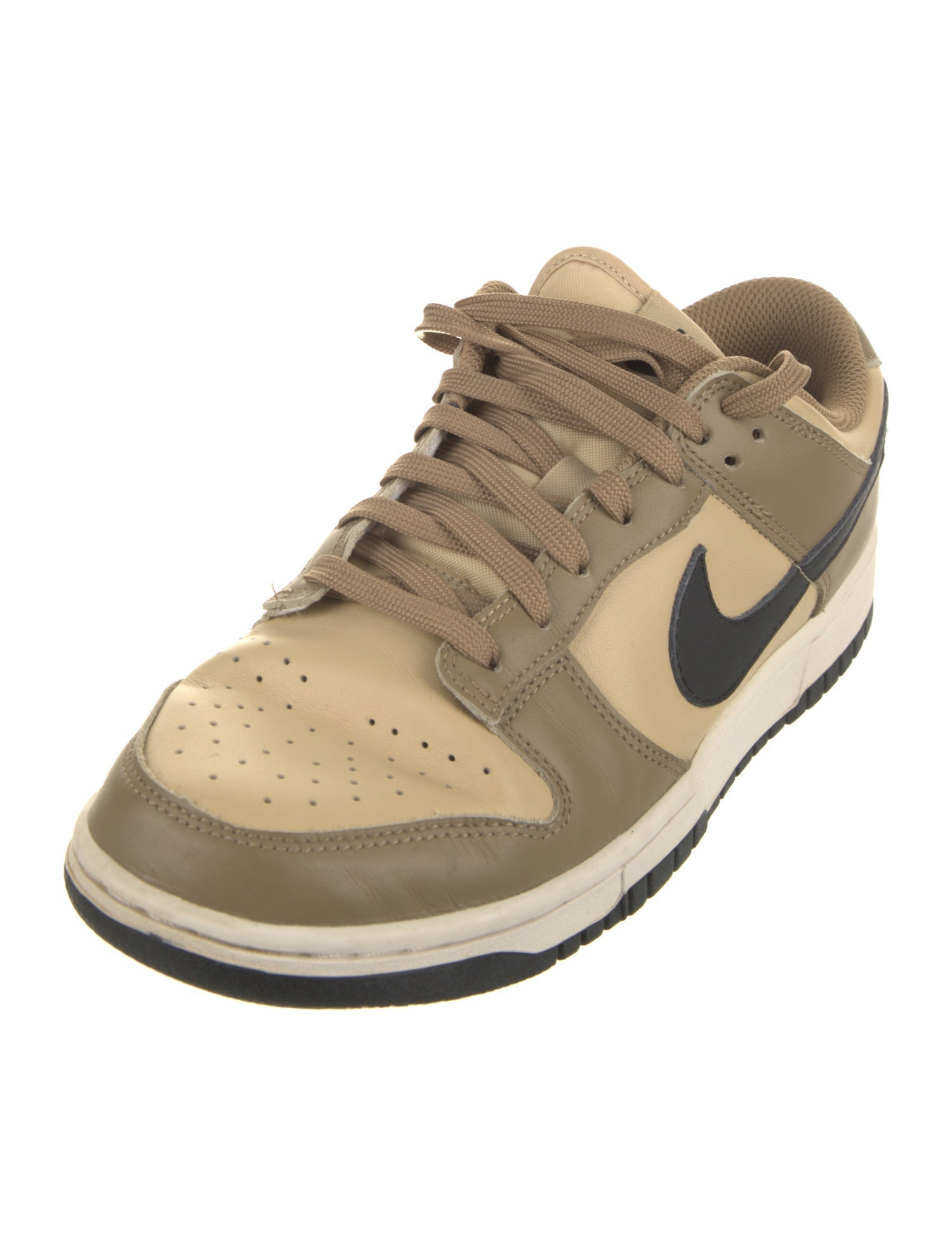 Nike Leather Lasercut Accents Athletic Sneakers - Brown Sneakers, Shoes ...