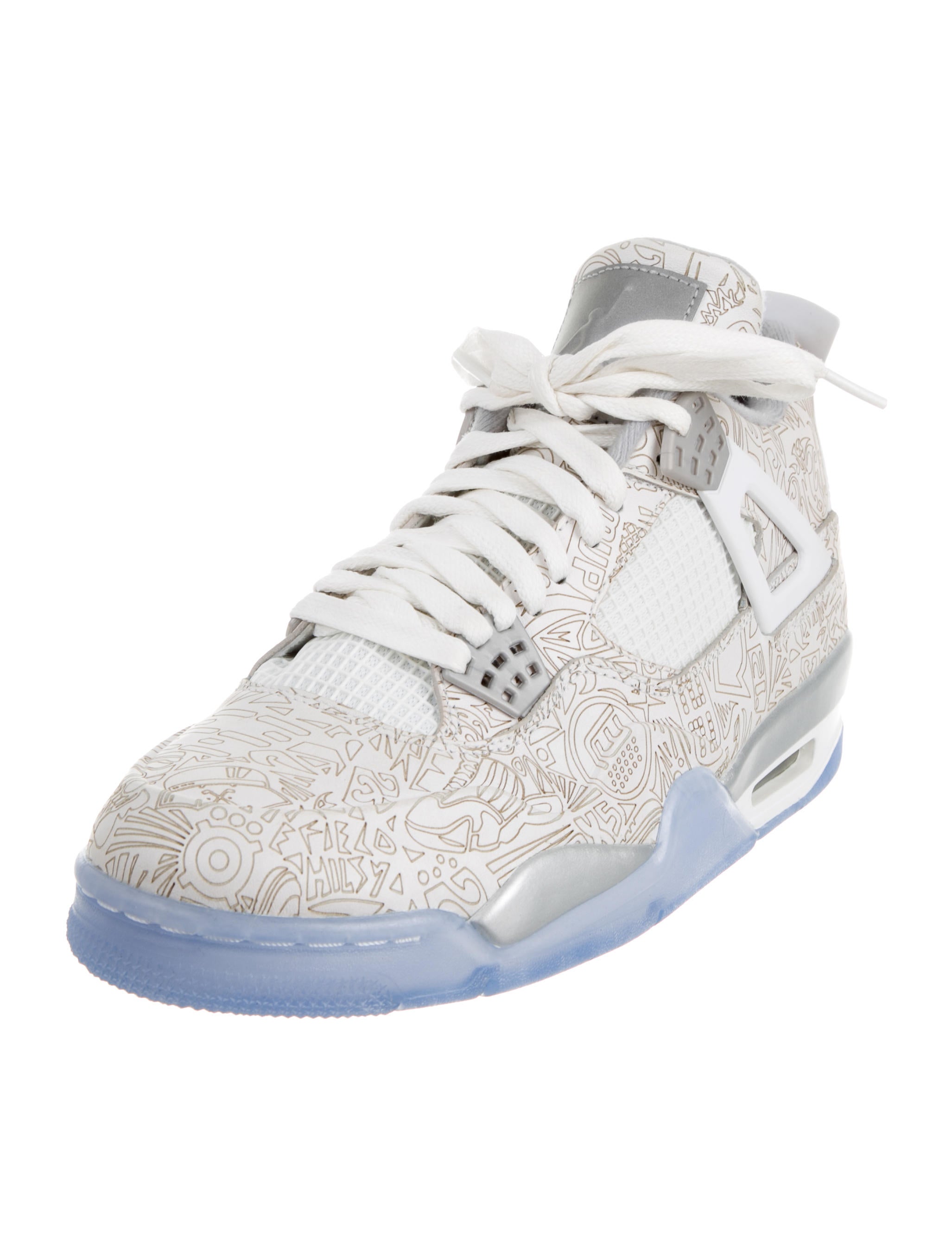 Nike 4 Retro Laser Sneakers - Blue Sneakers, Shoes - WU220273 | The ...