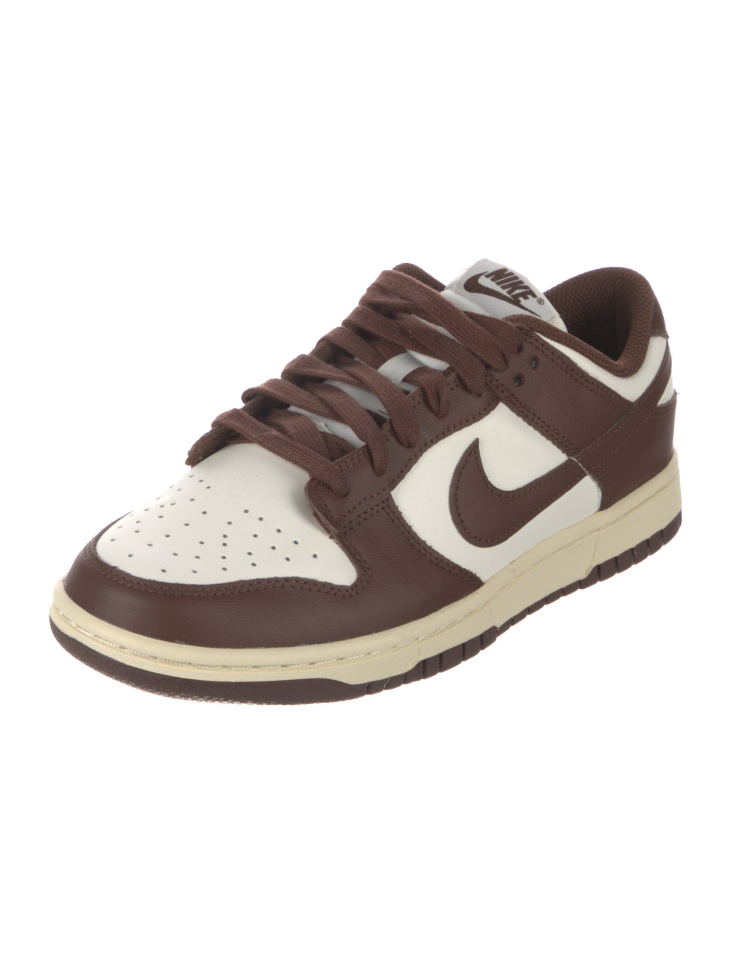 Nike Leather Lasercut Accents Athletic Sneakers - Brown Sneakers, Shoes ...