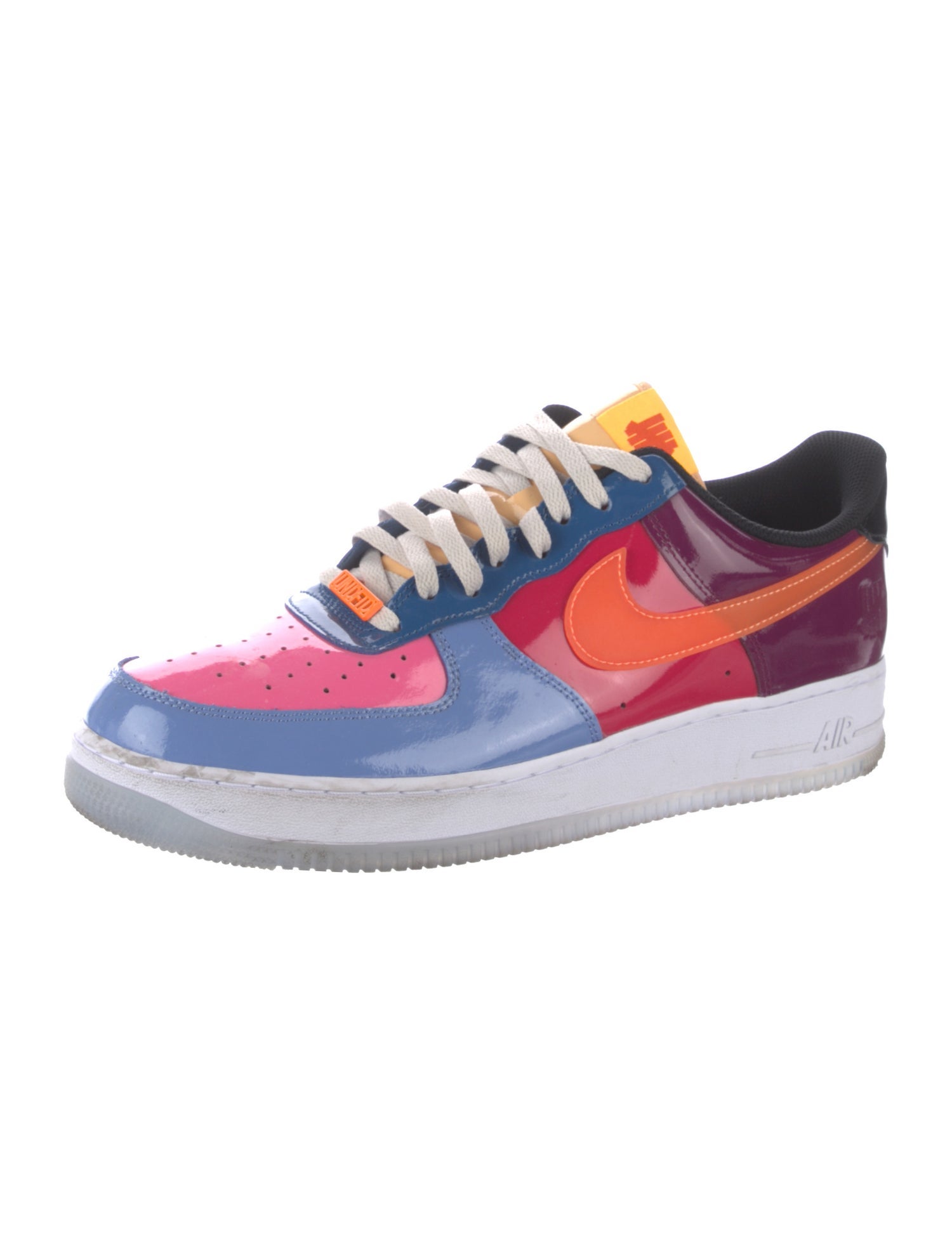 Nike Leather Colorblock Pattern Sneakers - Blue Sneakers, Shoes ...
