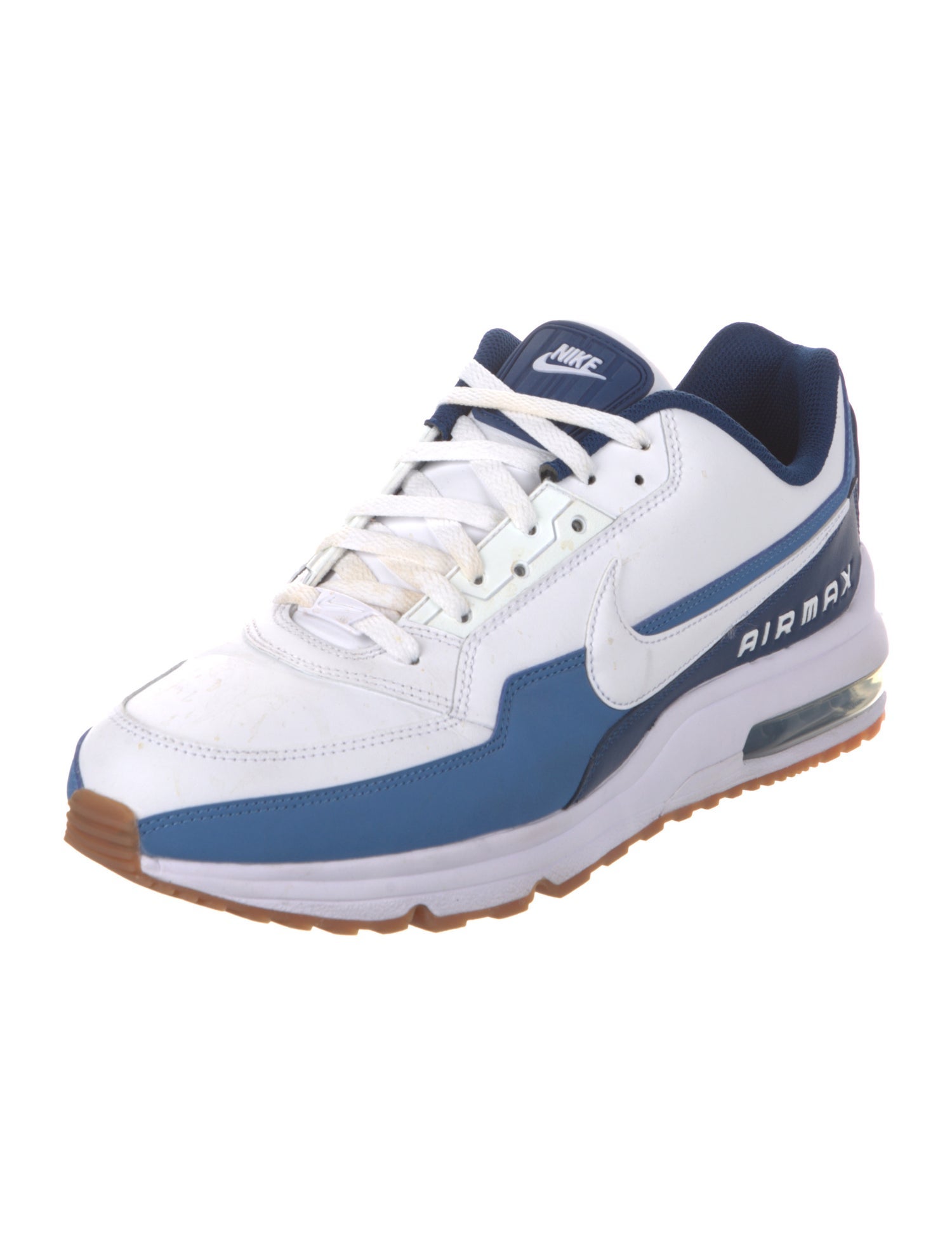 Nike Leather Colorblock Pattern Sneakers - Blue Sneakers, Shoes ...