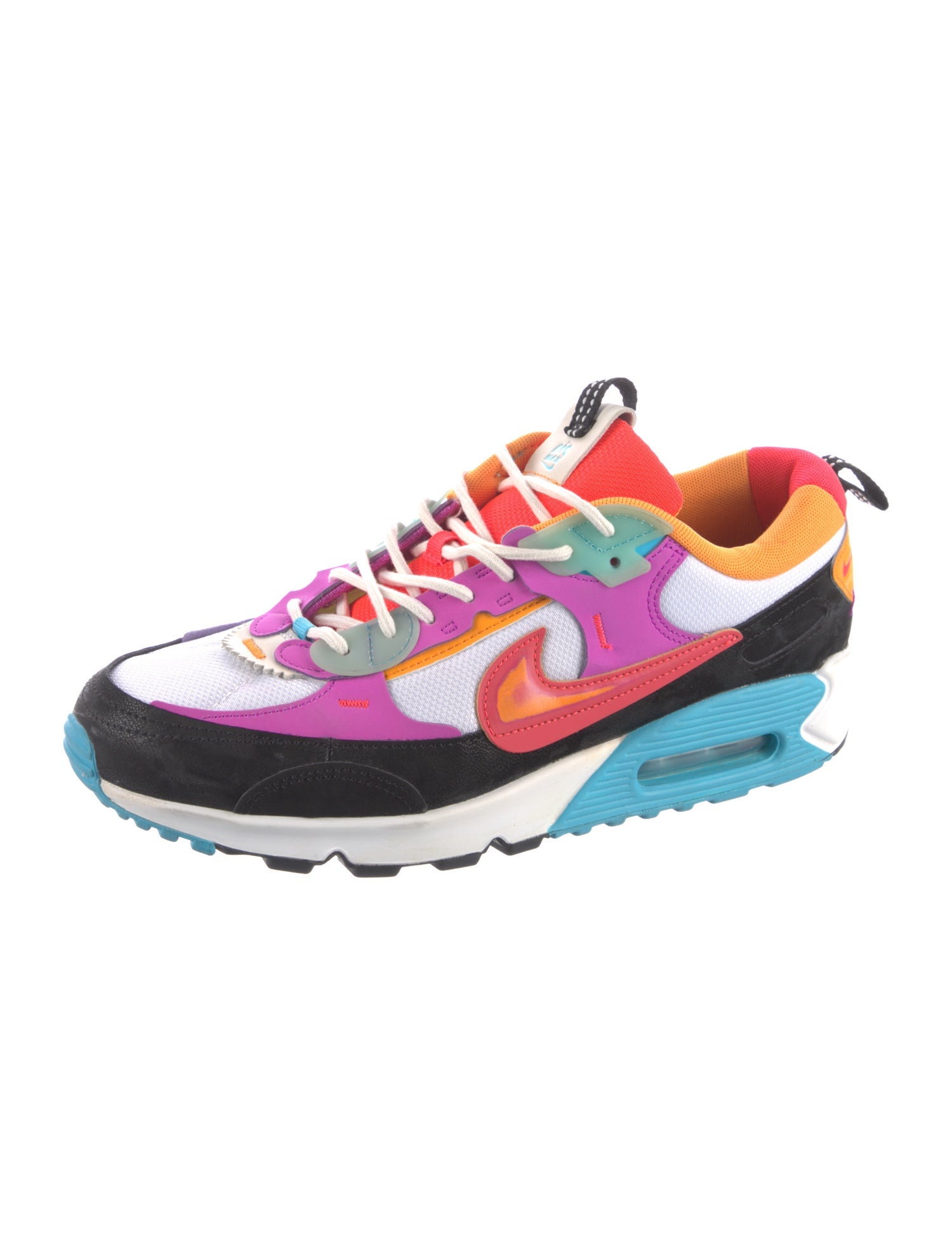 Nike Colorblock Pattern Embroidered Accent Athletic Sneakers - Pink ...