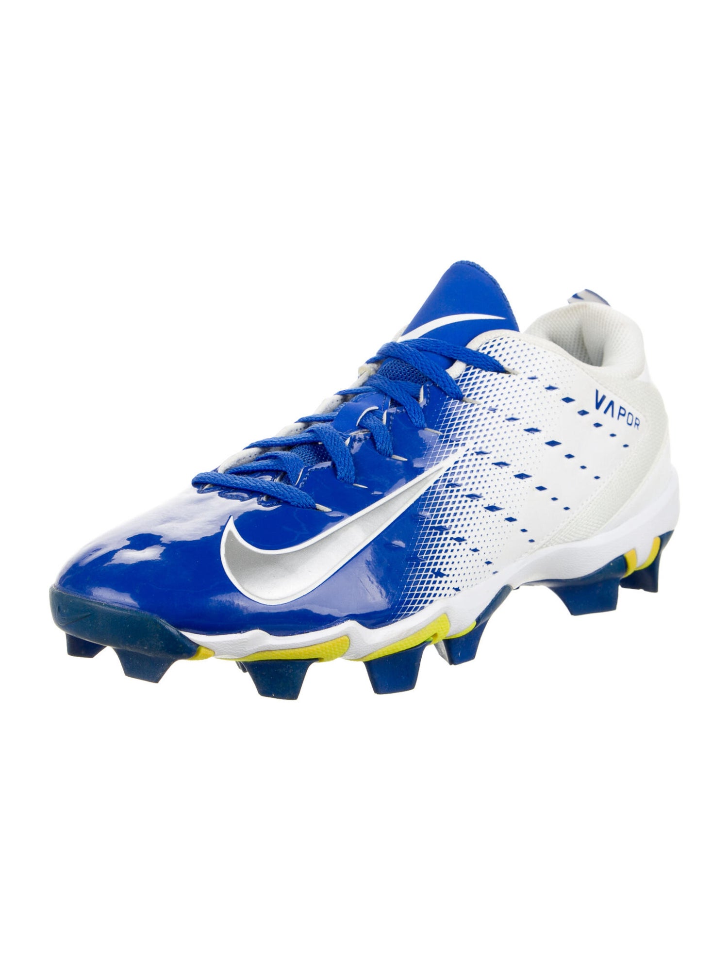Nike Patent Leather Colorblock Pattern Athletic Sneakers - Blue ...