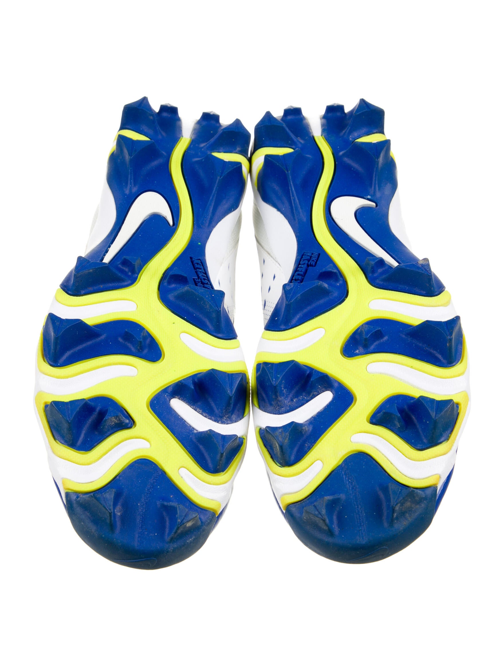 Nike Patent Leather Colorblock Pattern Athletic Sneakers - Blue ...