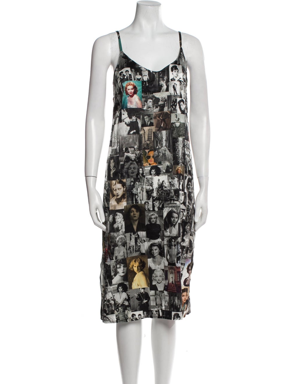 Unbreakable Evolution Silk Slip Dress Black & White P… - Gem