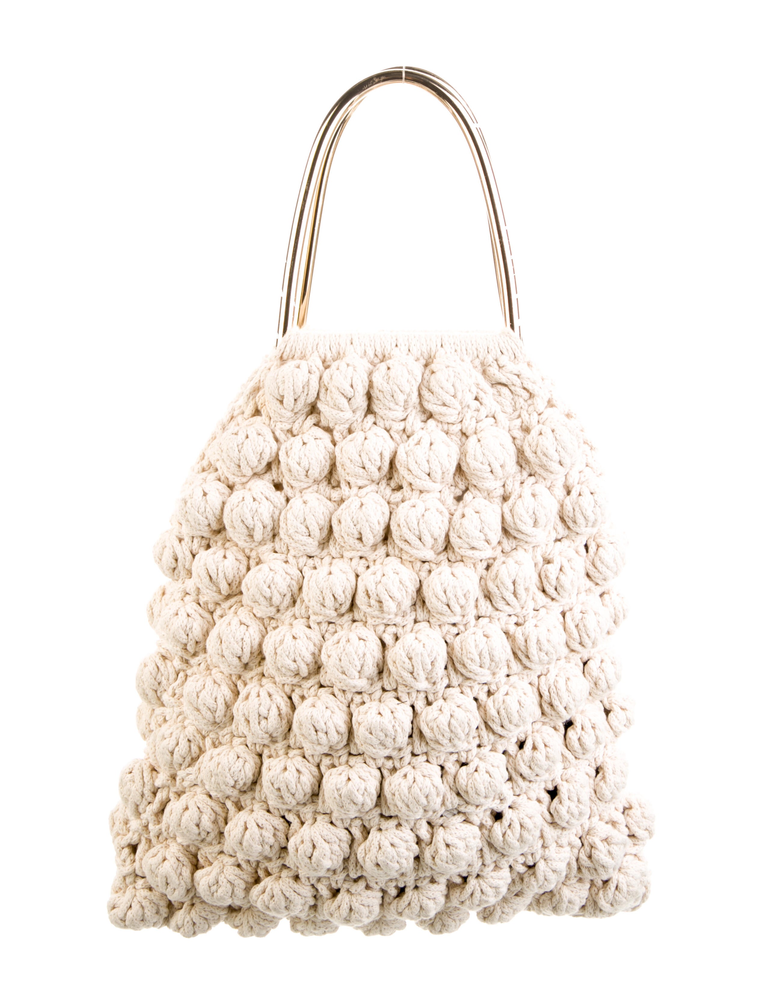 Ulla Johnson Knit Handle Bag - White Handle Bags, Handbags - WUL110419 ...