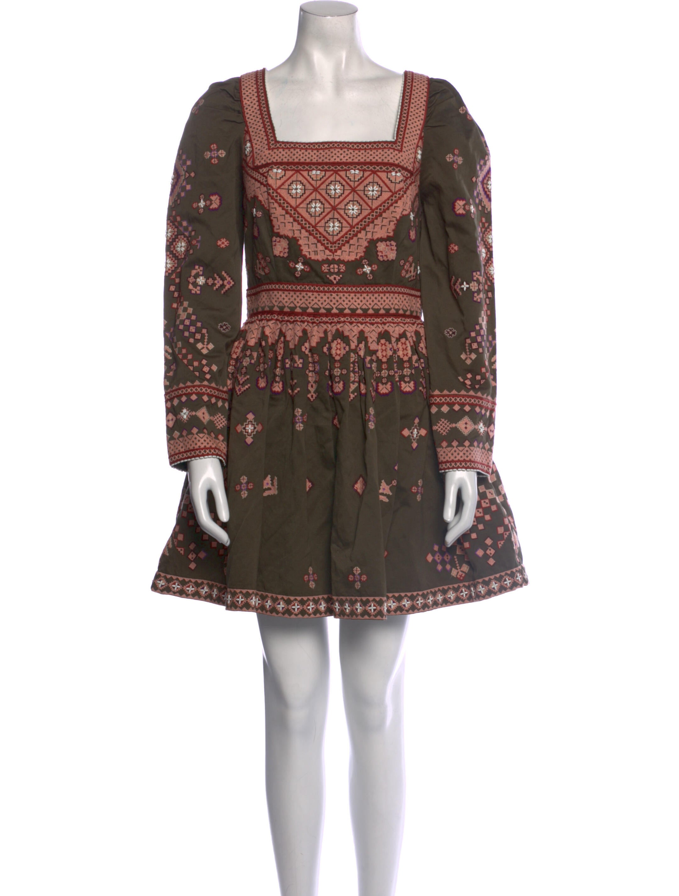 Ulla Johnson Printed Mini Dress - Green Dresses, Clothing - WUL123578 ...