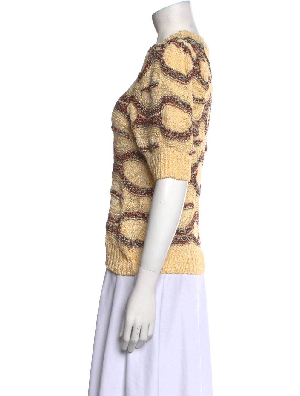 Ulla Johnson Printed Crew Neck Sweater - Neutrals Knitwear, Clothing ...