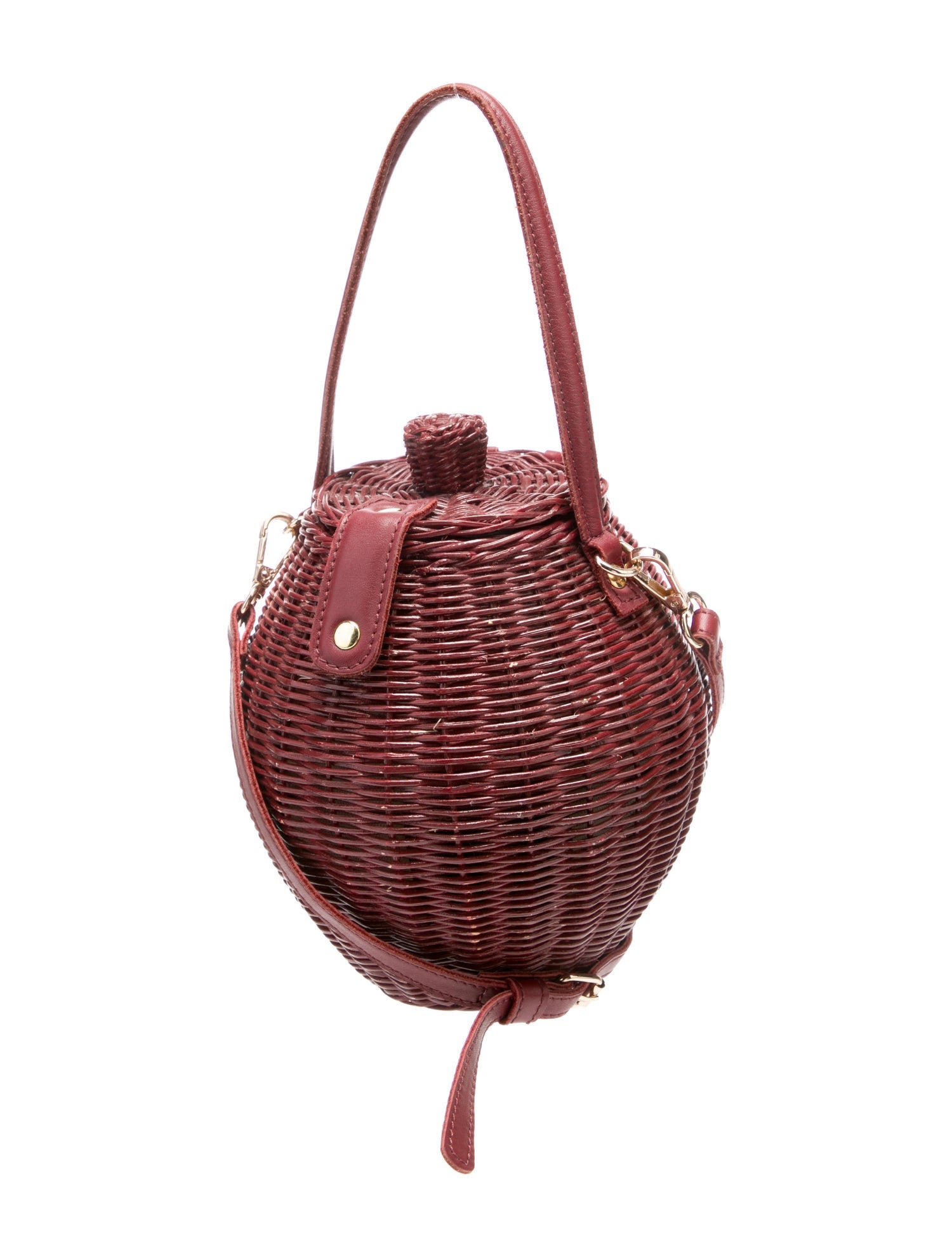 Ulla Johnson Wicker Crossbody Bag - Burgundy Crossbody Bags, Handbags ...