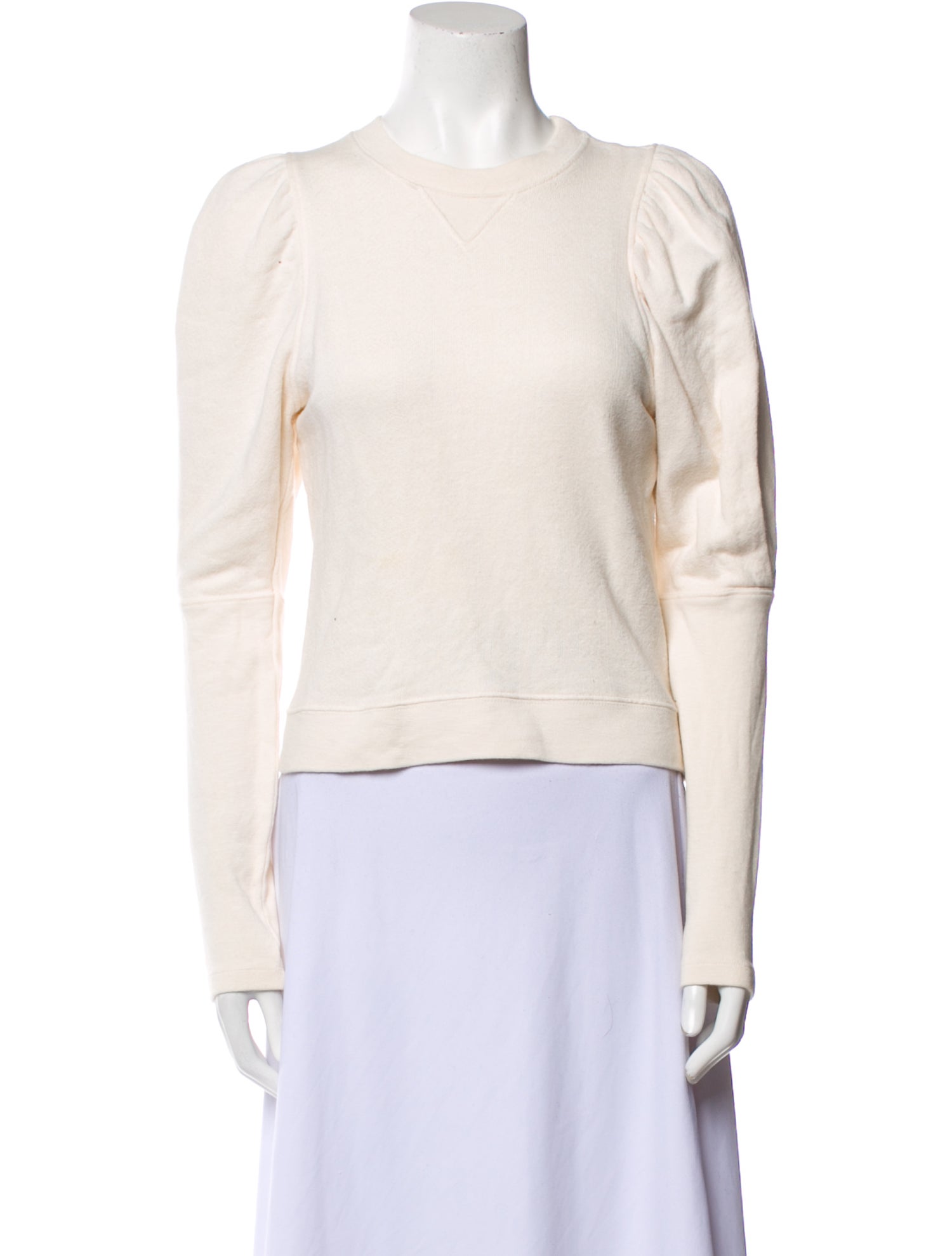 Ulla Johnson Crew Neck Long Sleeve Sweatshirt - Neutrals Tops, Clothing ...