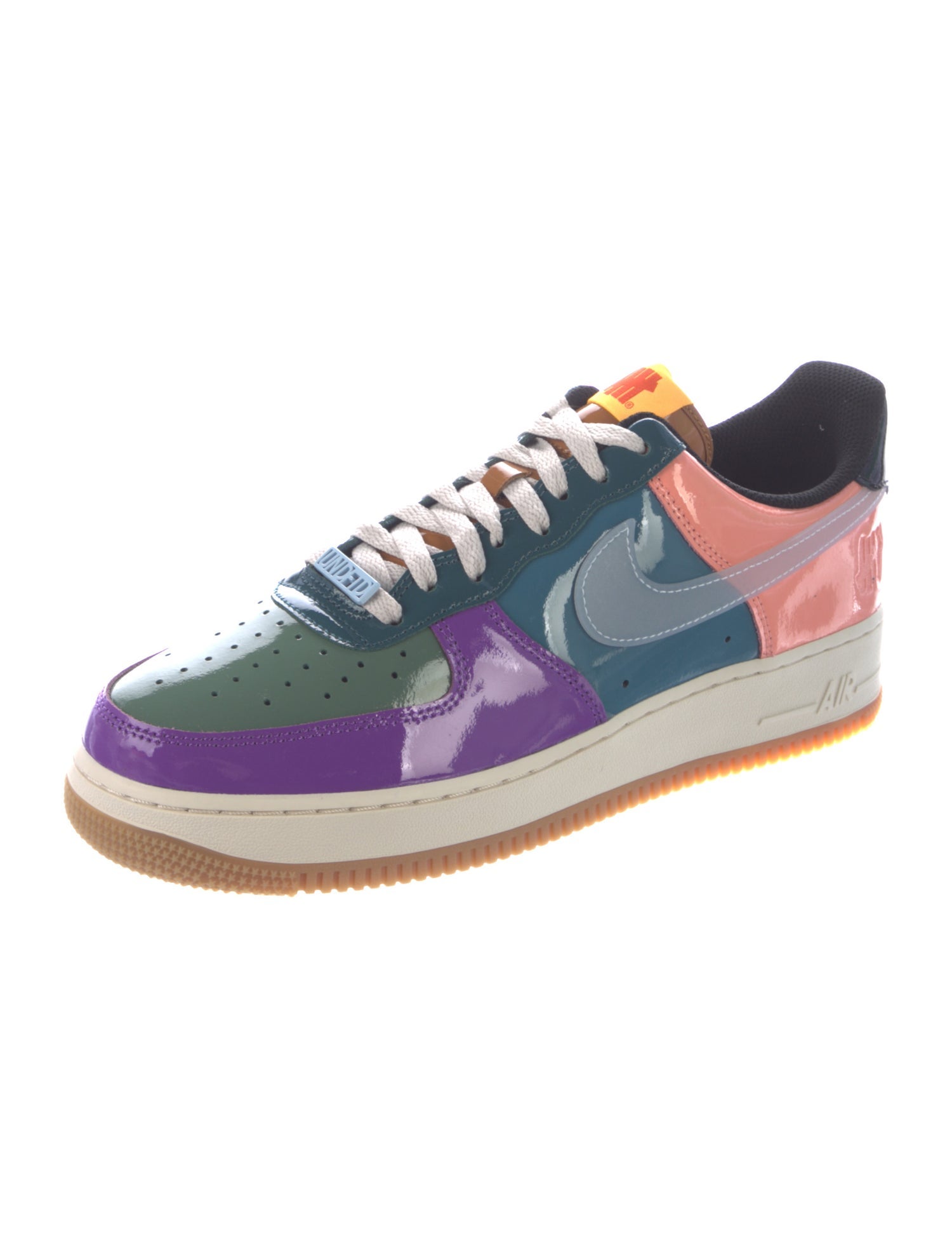 Undefeated x Nike Patent Leather Printed Athletic Sneakers - Blue ...