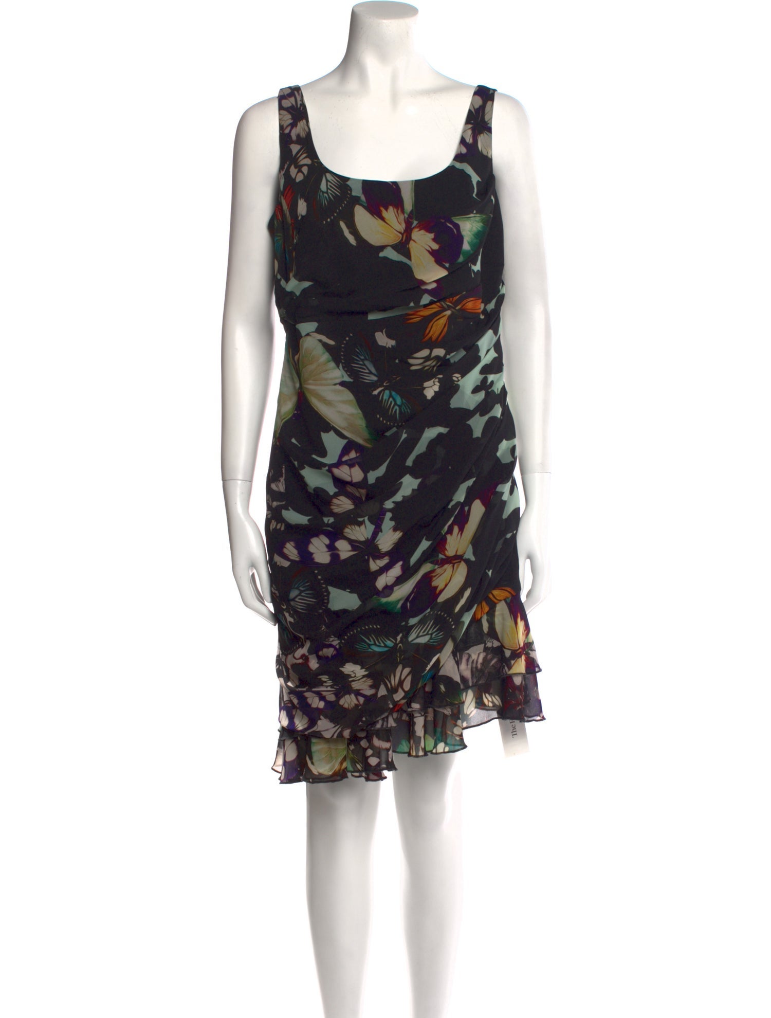 Ungaro Paris Floral Print Knee-Length Dress - Black Dresses, Clothing ...