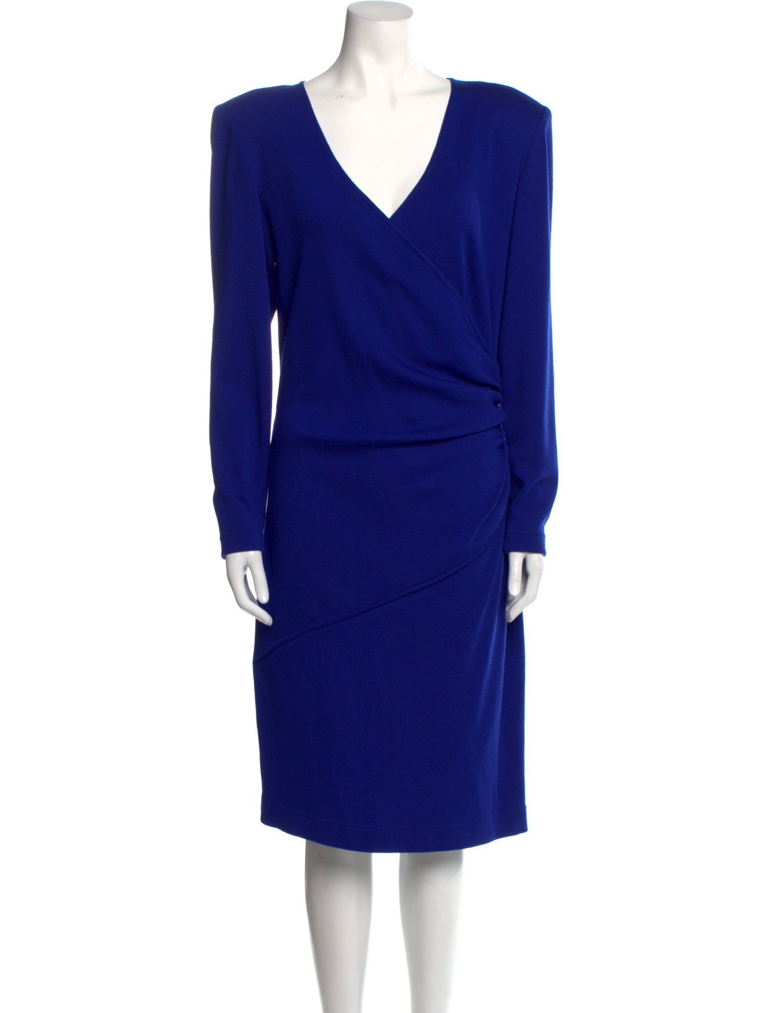 Ungaro Paris Virgin Wool Knee-Length Dress - Blue Dresses, Clothing ...
