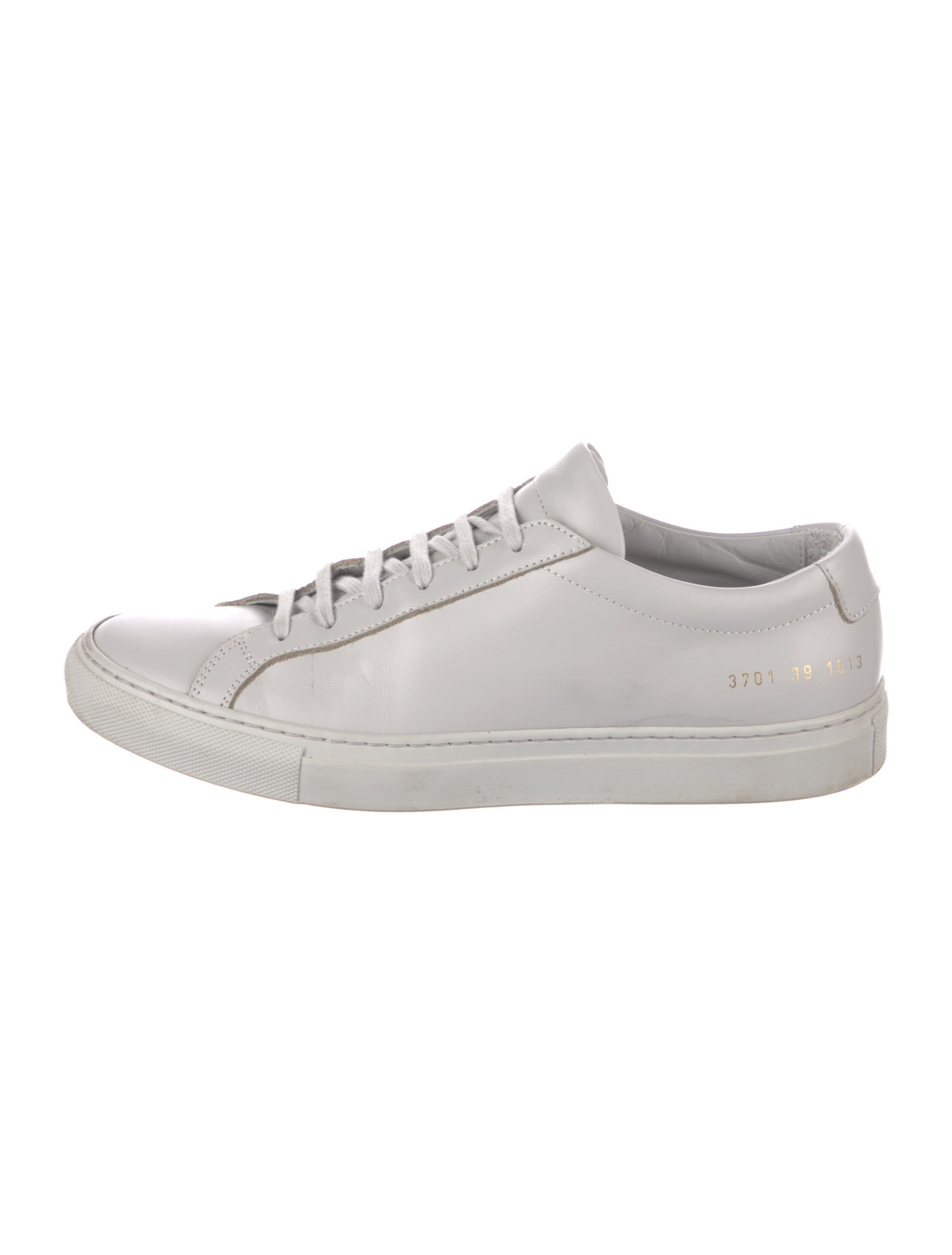 Woman by Common Projects Leather Sneakers - Grey Sneakers, Shoes ...