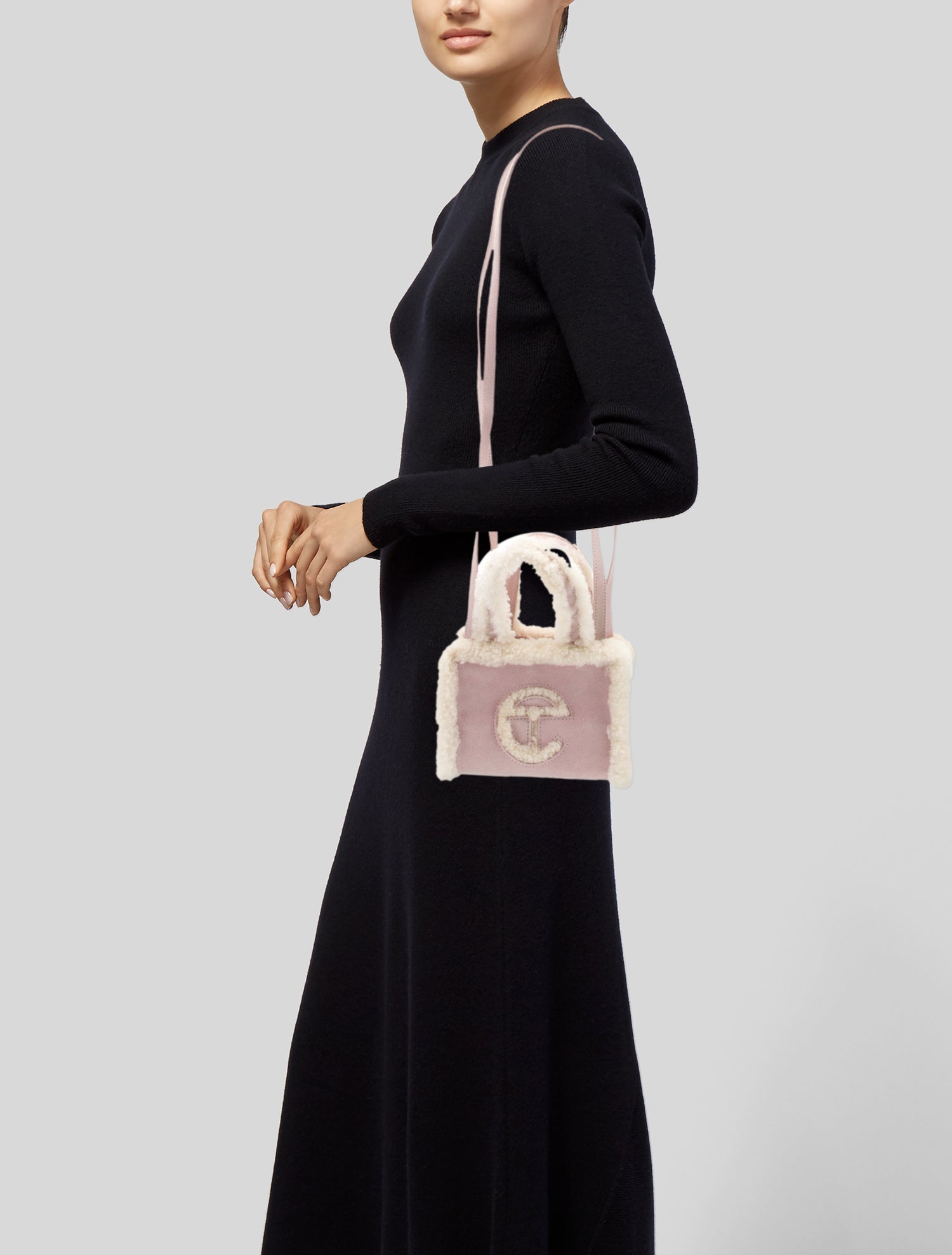 UGG x Telfar Small Shearling Shopper Tote - Pink Mini Bags, Handbags ...