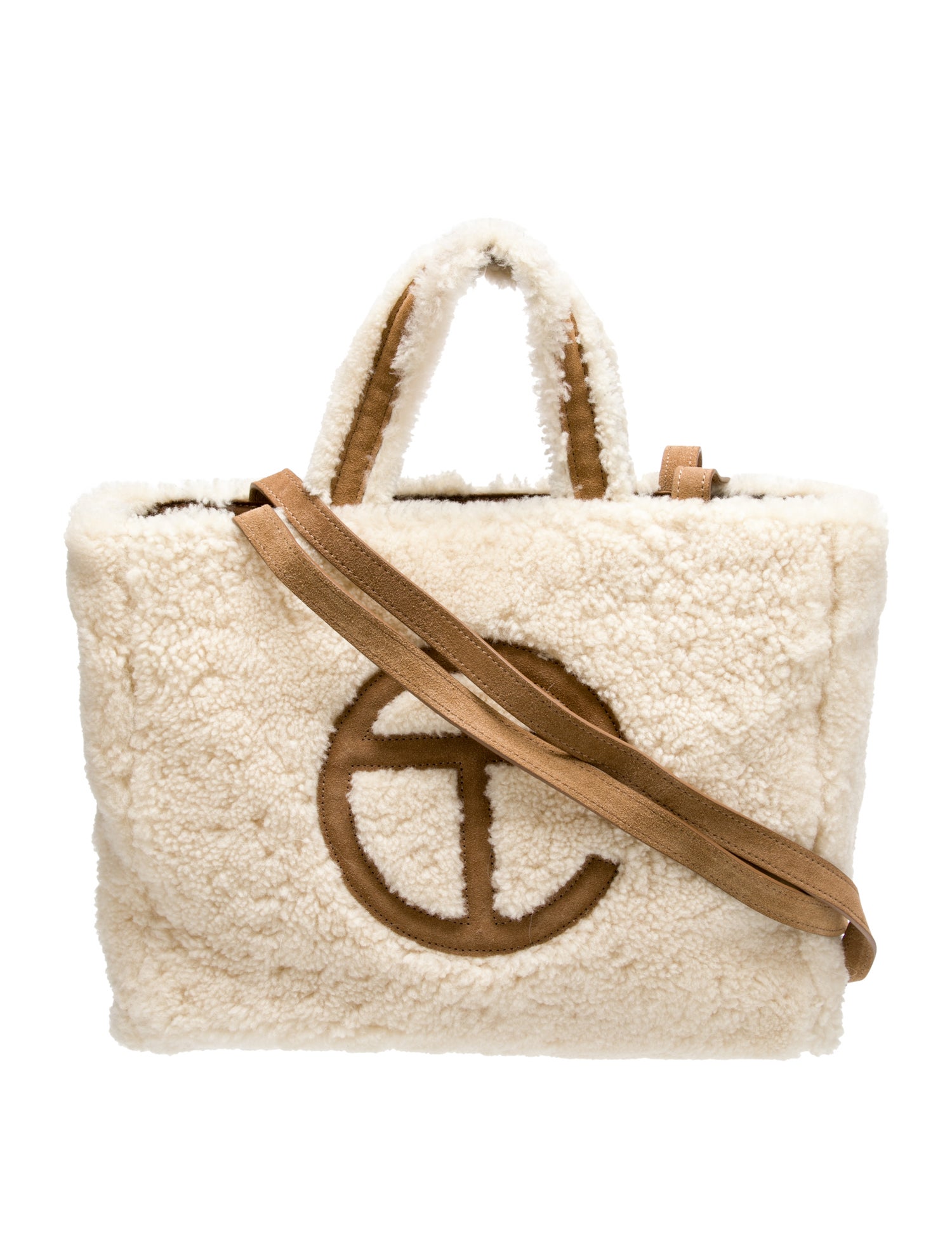 DeMellier Shearling Leather trim Handle Bag - Neutrals Handle Bags ...