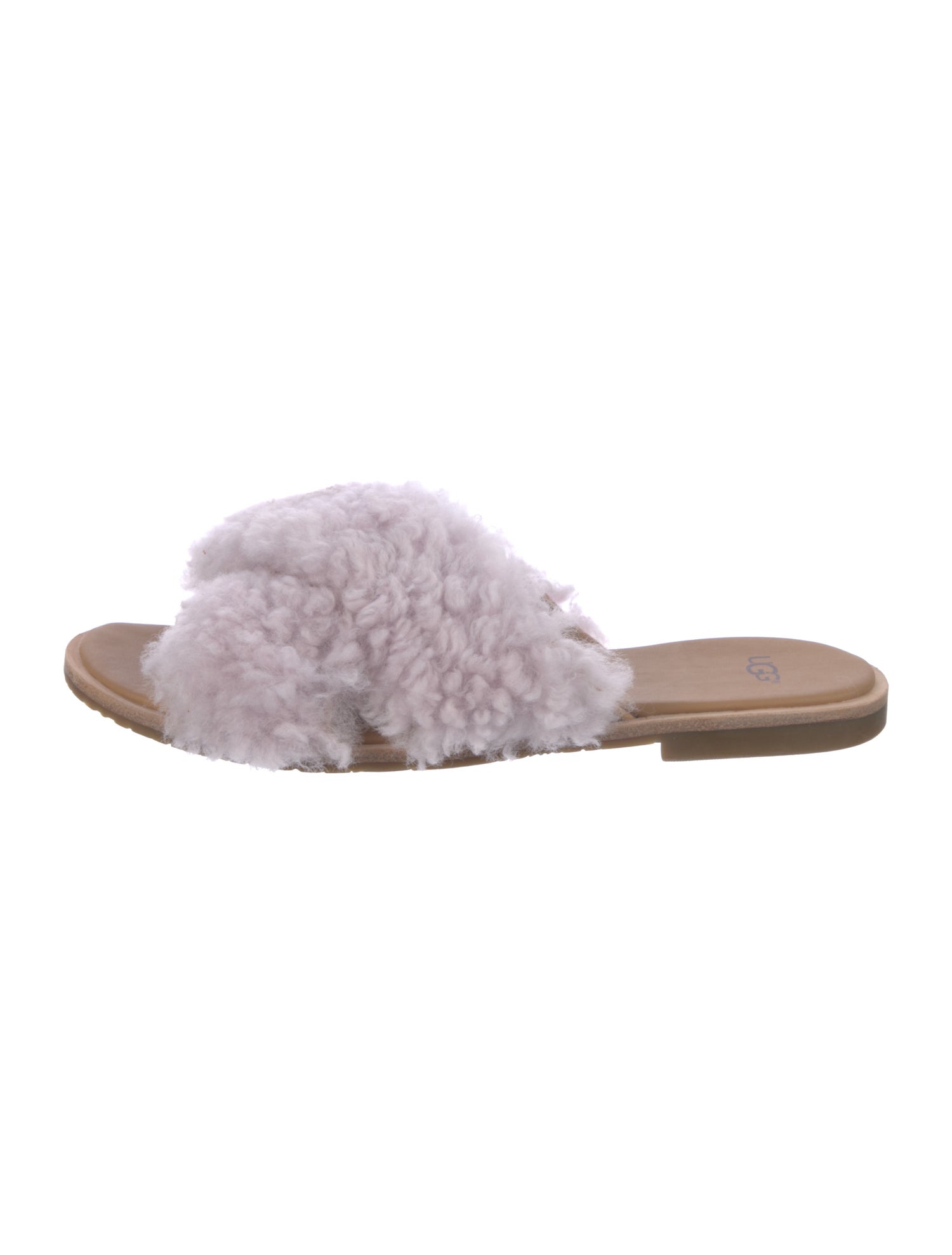 UGG Shearling Colorblock Pattern Slides - Pink Sandals, Shoes ...