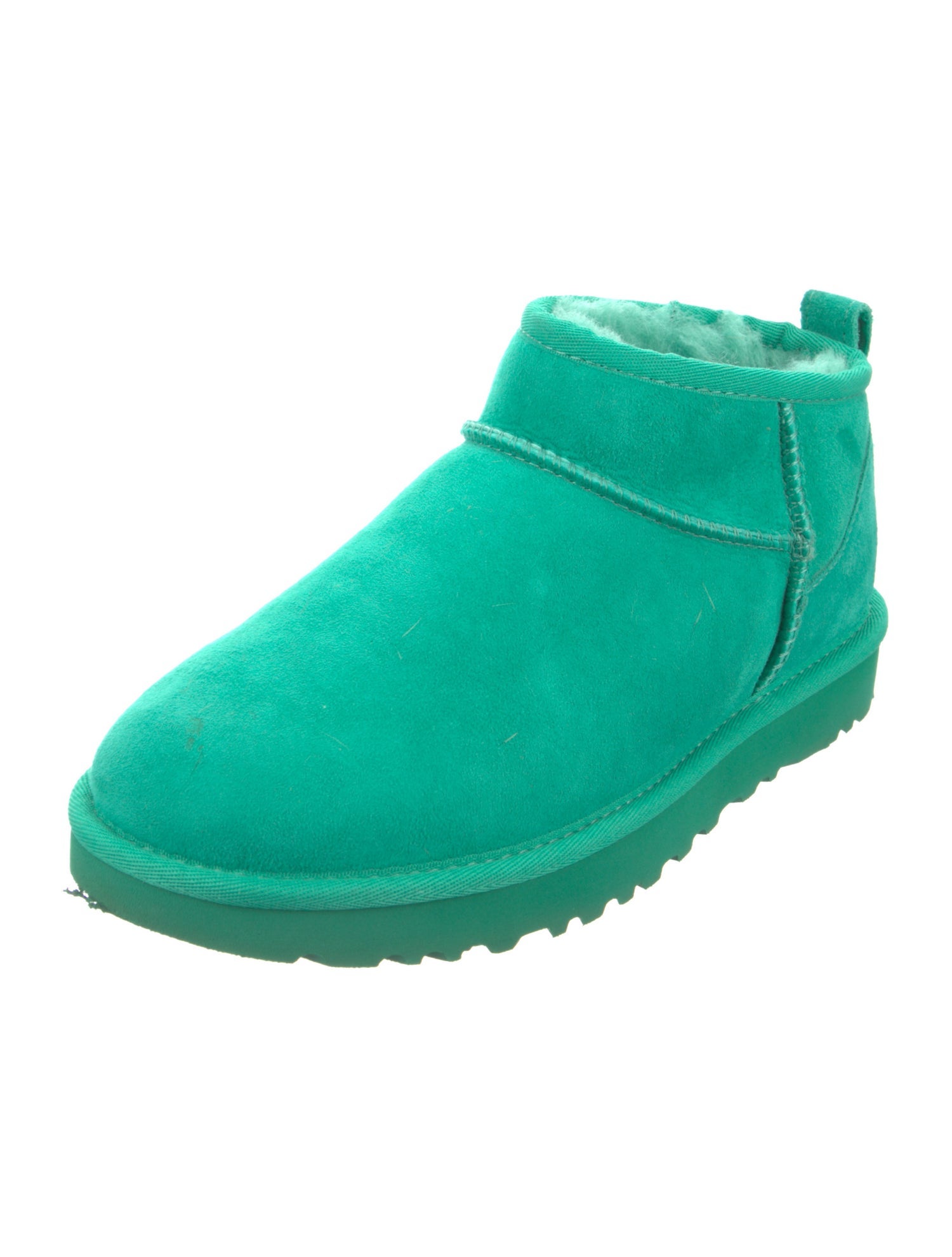 UGG Suede Lace-Up Boots - Green Boots, Shoes - WUUGG103083 | The RealReal