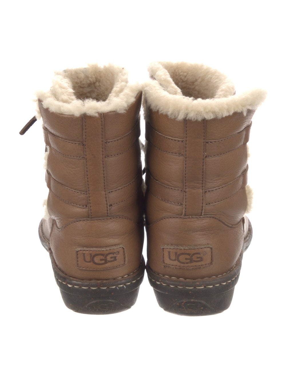 UGG Leather Lace-Up Boots - Brown Boots, Shoes - WUUGG117083 | The RealReal