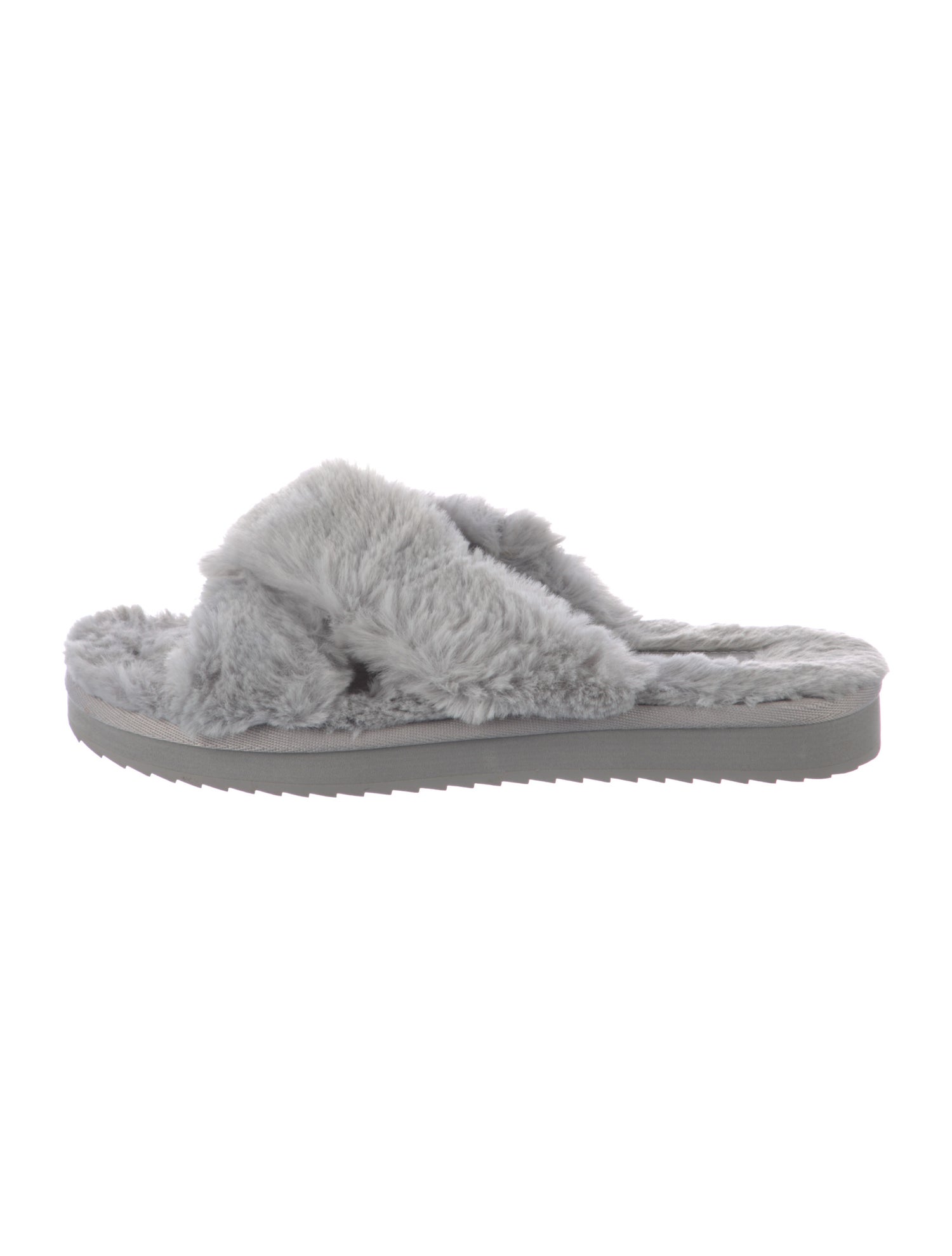 UGG Shearling Slides - Grey Sandals, Shoes - WUUGG117982 | The RealReal