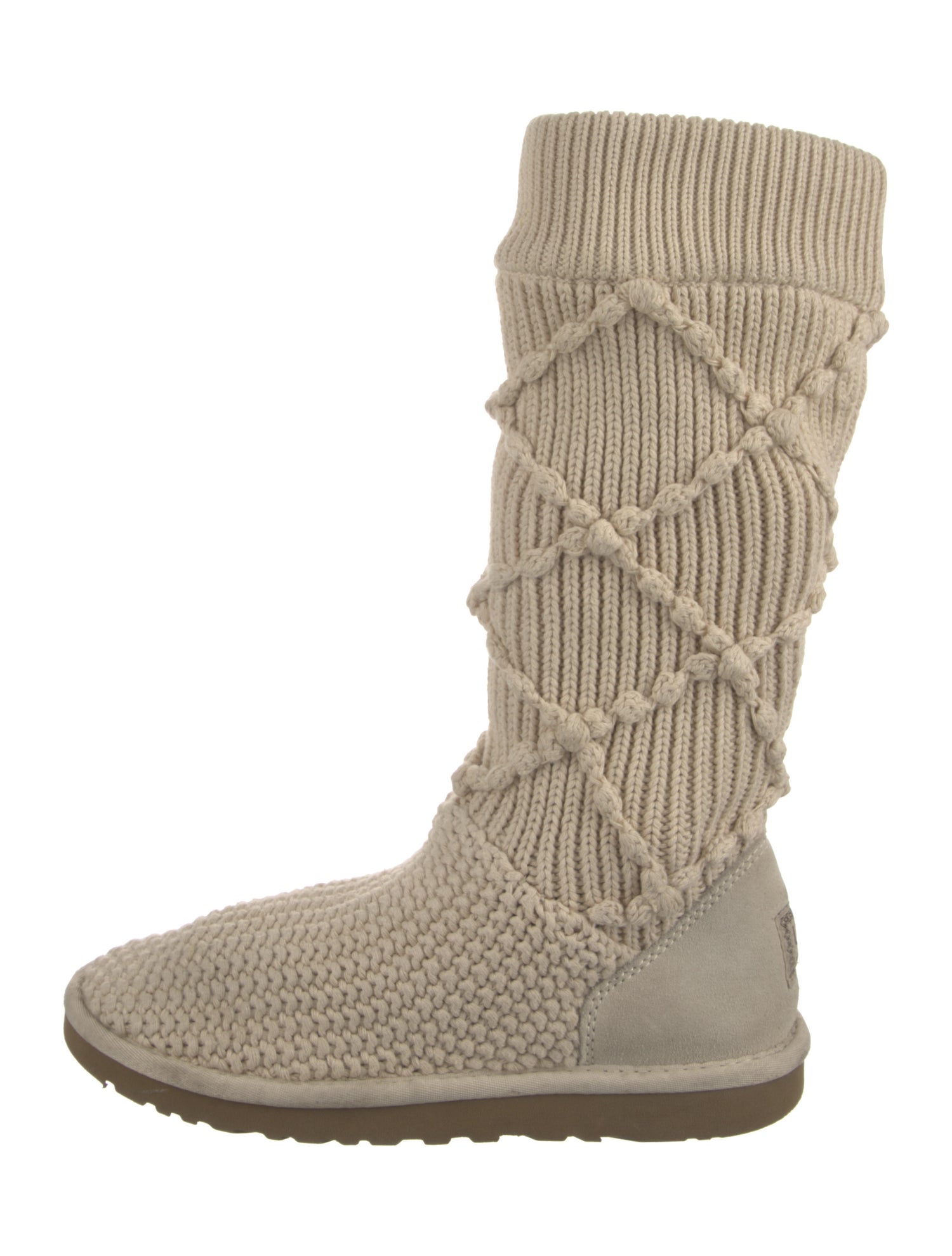 UGG Crochet Trim Sock Boots - Neutrals Boots, Shoes - WUUGG118673 | The ...