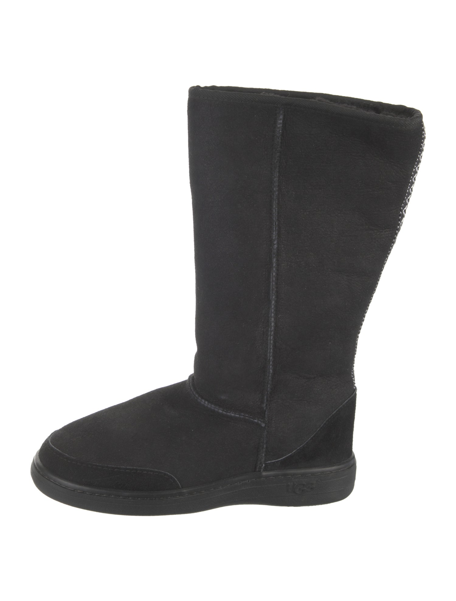 UGG Suede Embroidered Accent Boots - Black Boots, Shoes - WUUGG121322 ...
