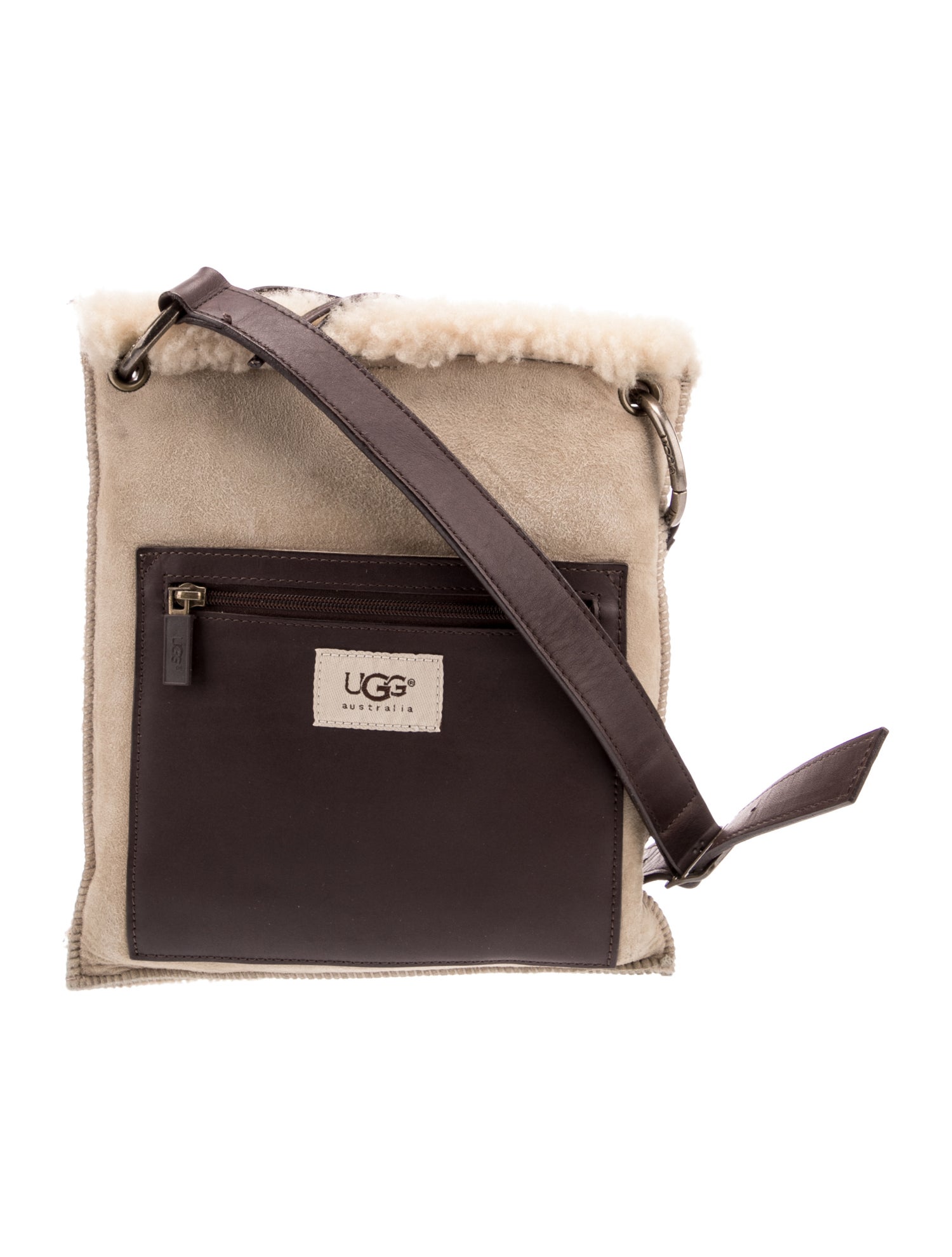 UGG Suede Crossbody Bag - Brown Crossbody Bags, Handbags - WUUGG121982 ...