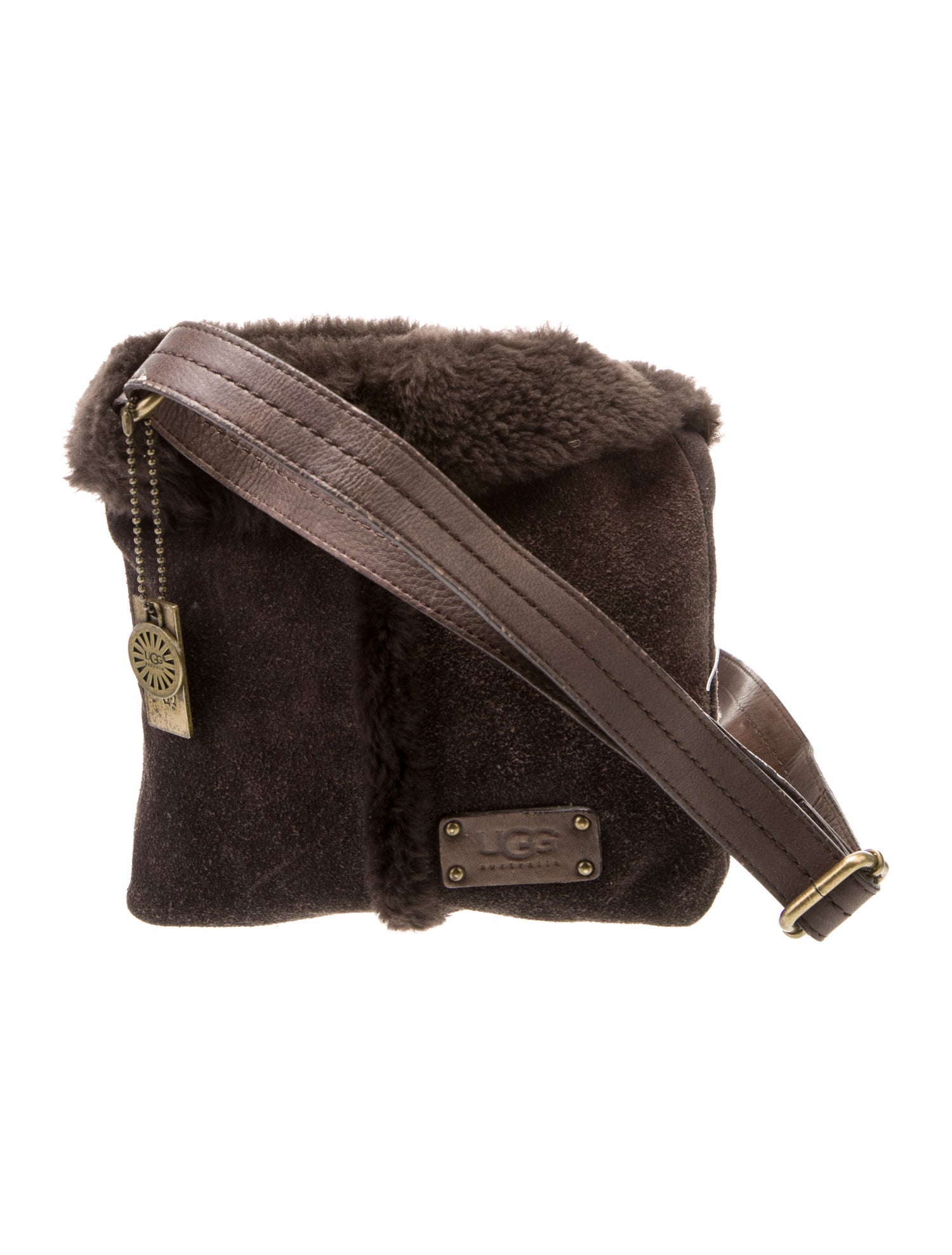 UGG Suede Messenger Bag - Brown Crossbody Bags, Handbags - WUUGG123222 ...