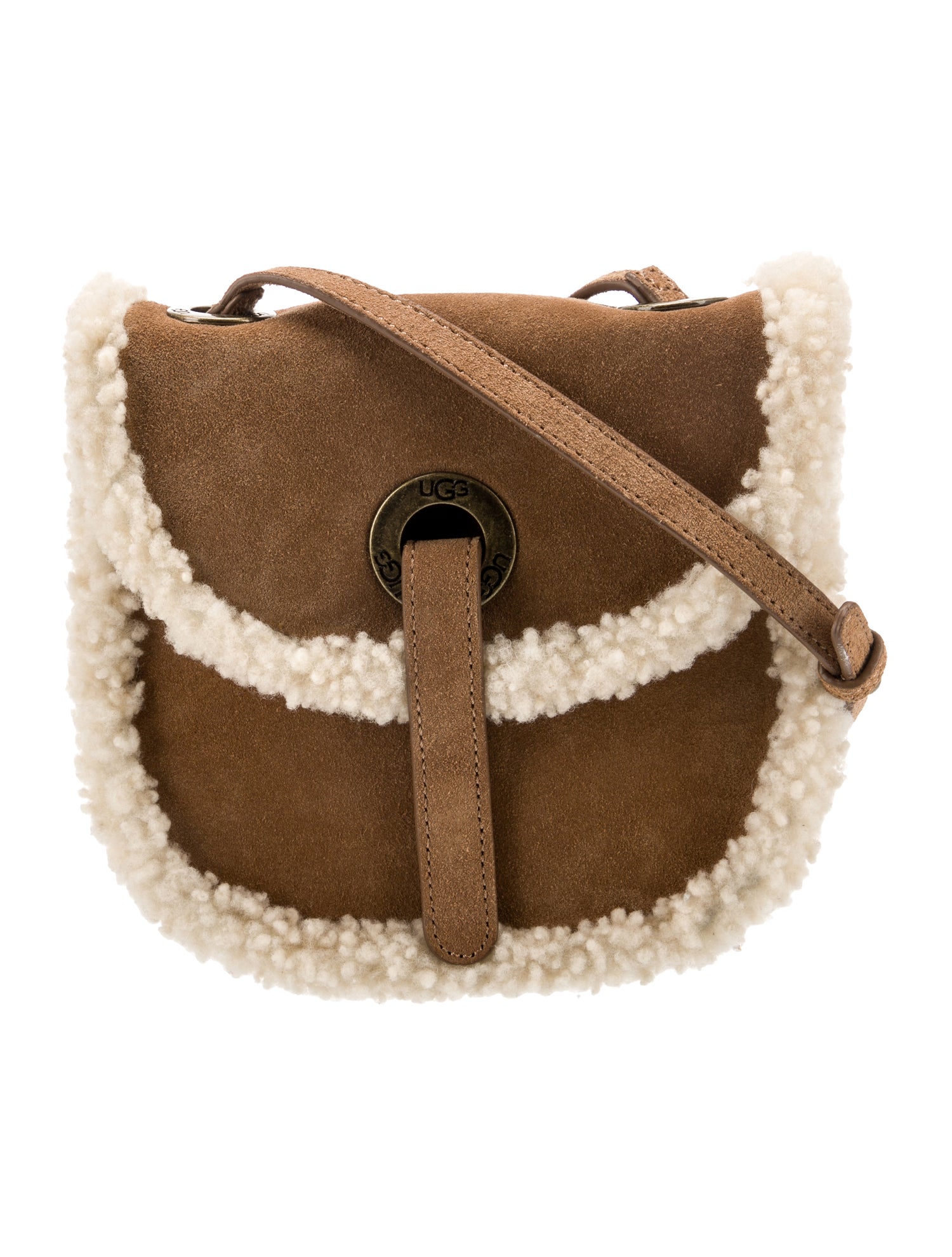 UGG Suede Crossbody Bag - Brown Crossbody Bags, Handbags - WUUGG125009 ...