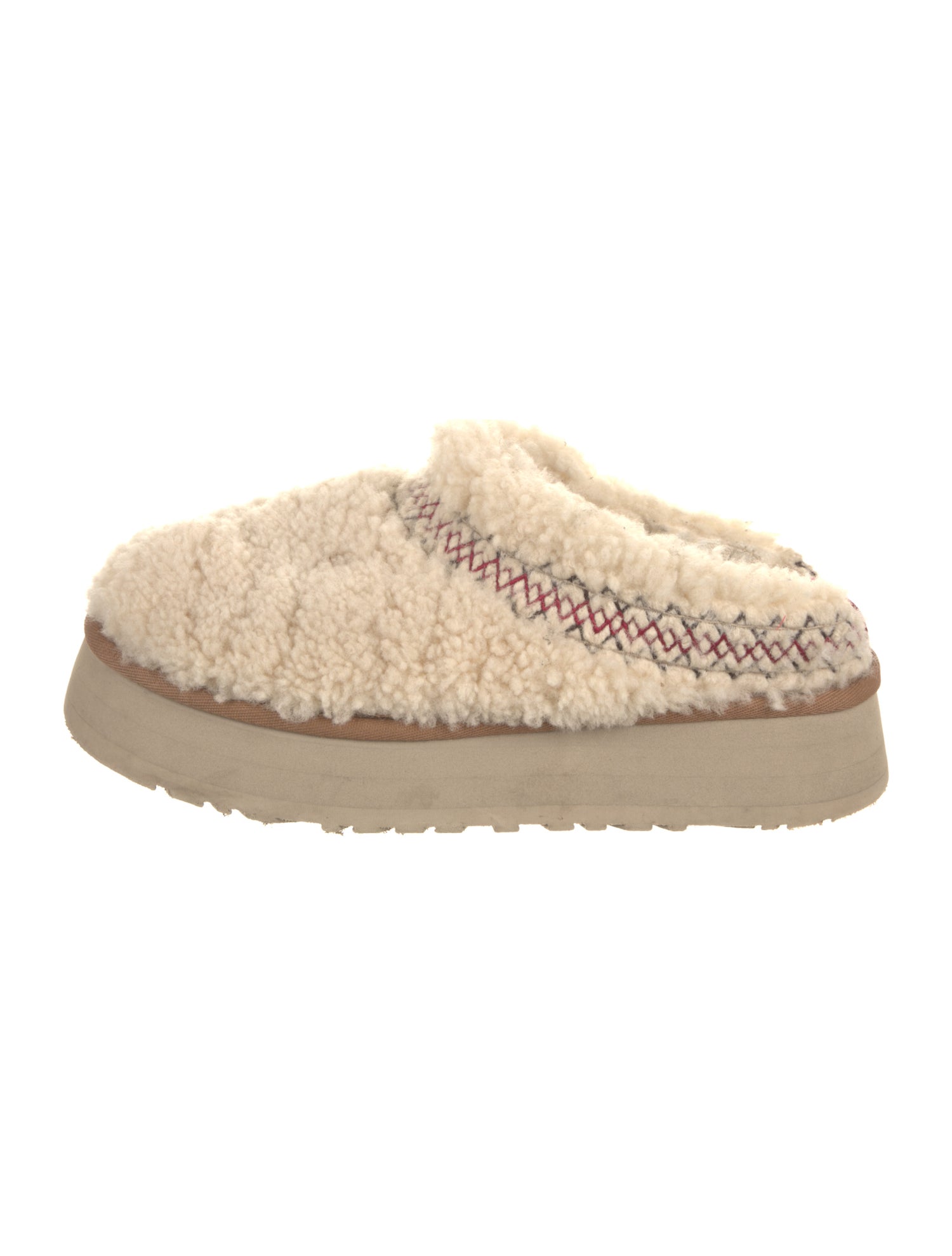 UGG Shearling Embroidered Accent Mules - Neutrals Flats, Shoes ...