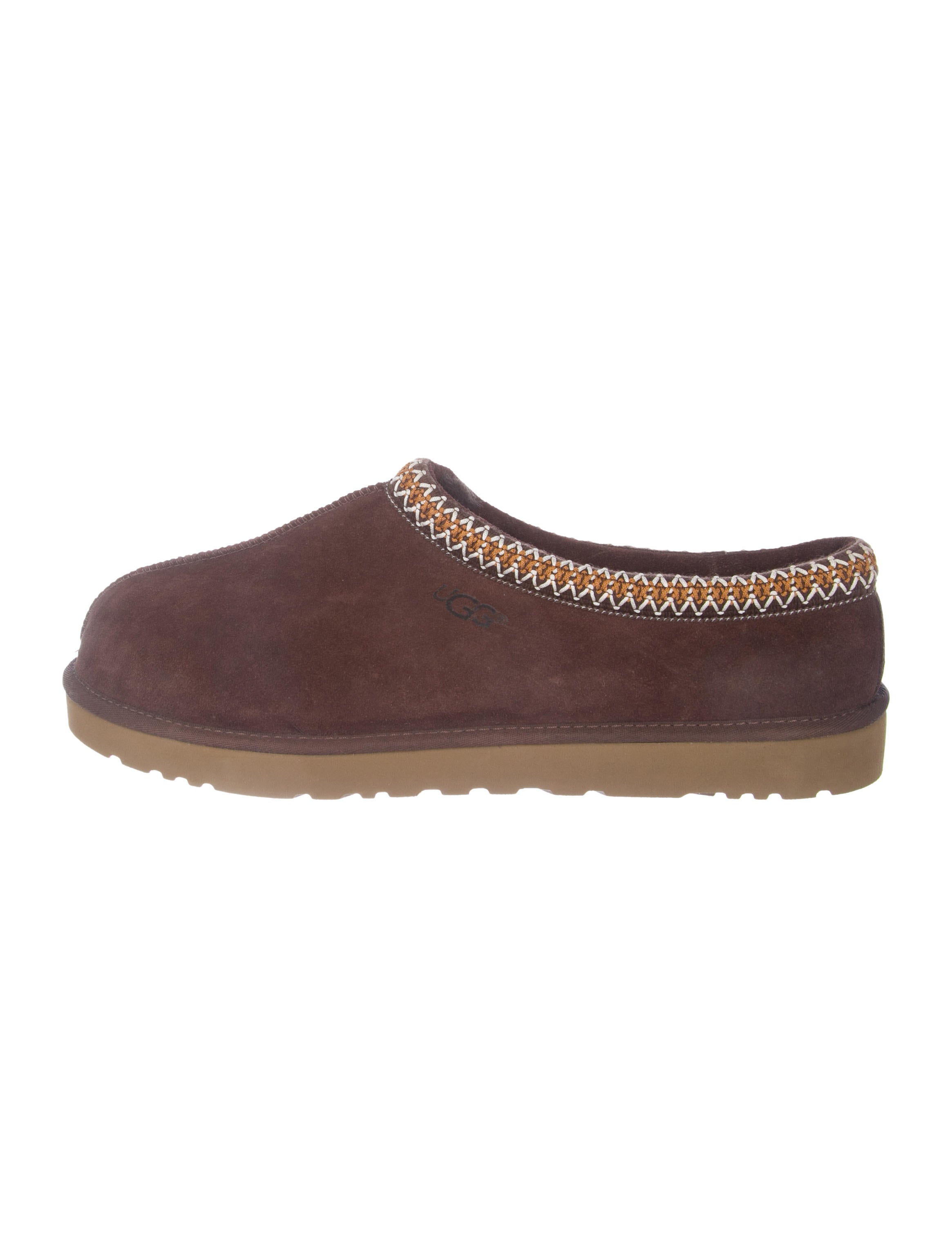 UGG Australia Shearling-Lined Suede Slippers - Brown Loafers, Shoes ...