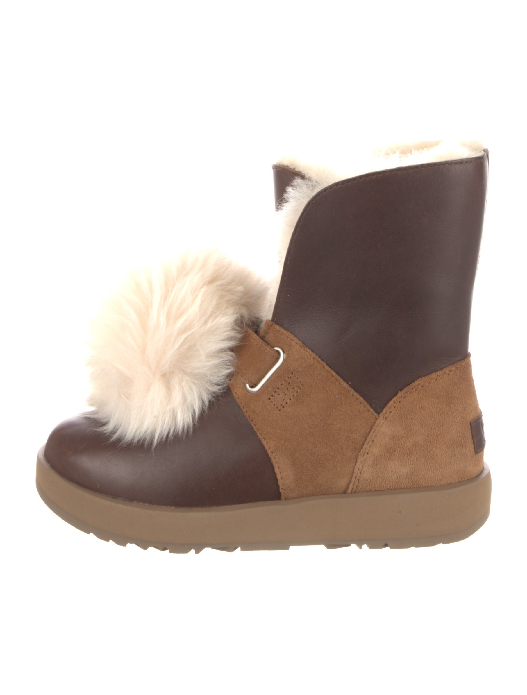 UGG Leather Colorblock Pattern Boots - Brown Boots, Shoes - WUUGG90734 ...
