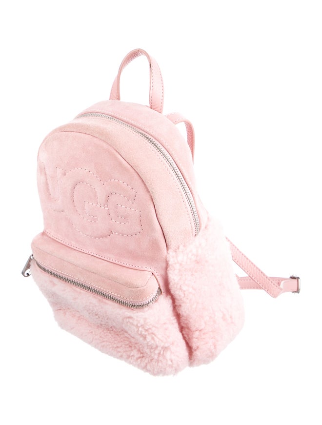 UGG Leather Shearling-Trimmed Backpack - Pink Backpacks, Handbags - WUUGG91038 | The RealReal