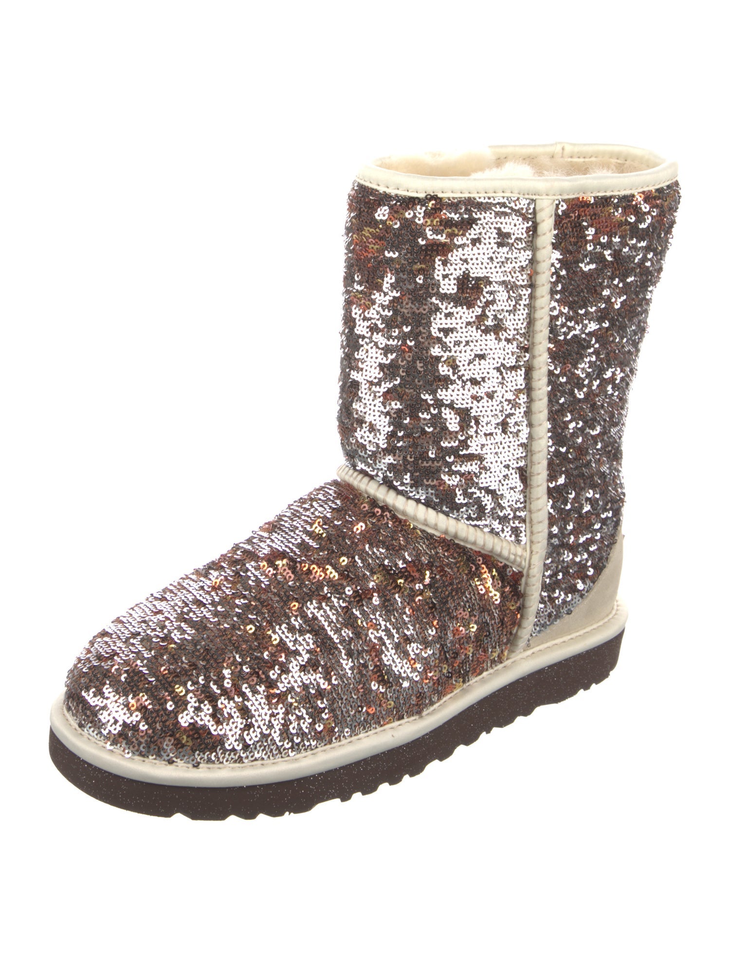 UGG Printed Glitter Accents Boots w/ Tags - Metallic Boots, Shoes ...