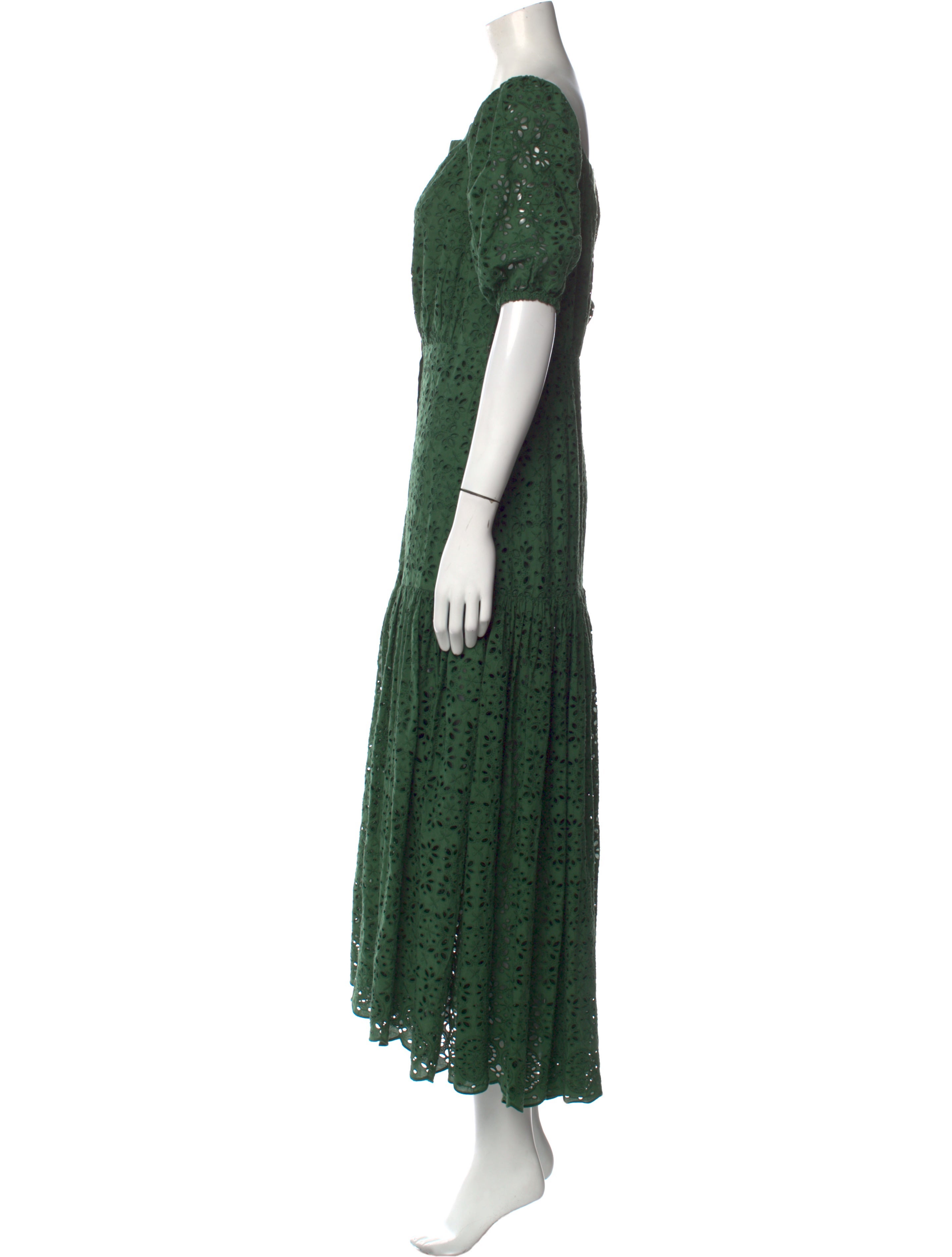 Veronica Beard Pleated Midi Dress - Green Dresses, Clothing - WV134312 ...