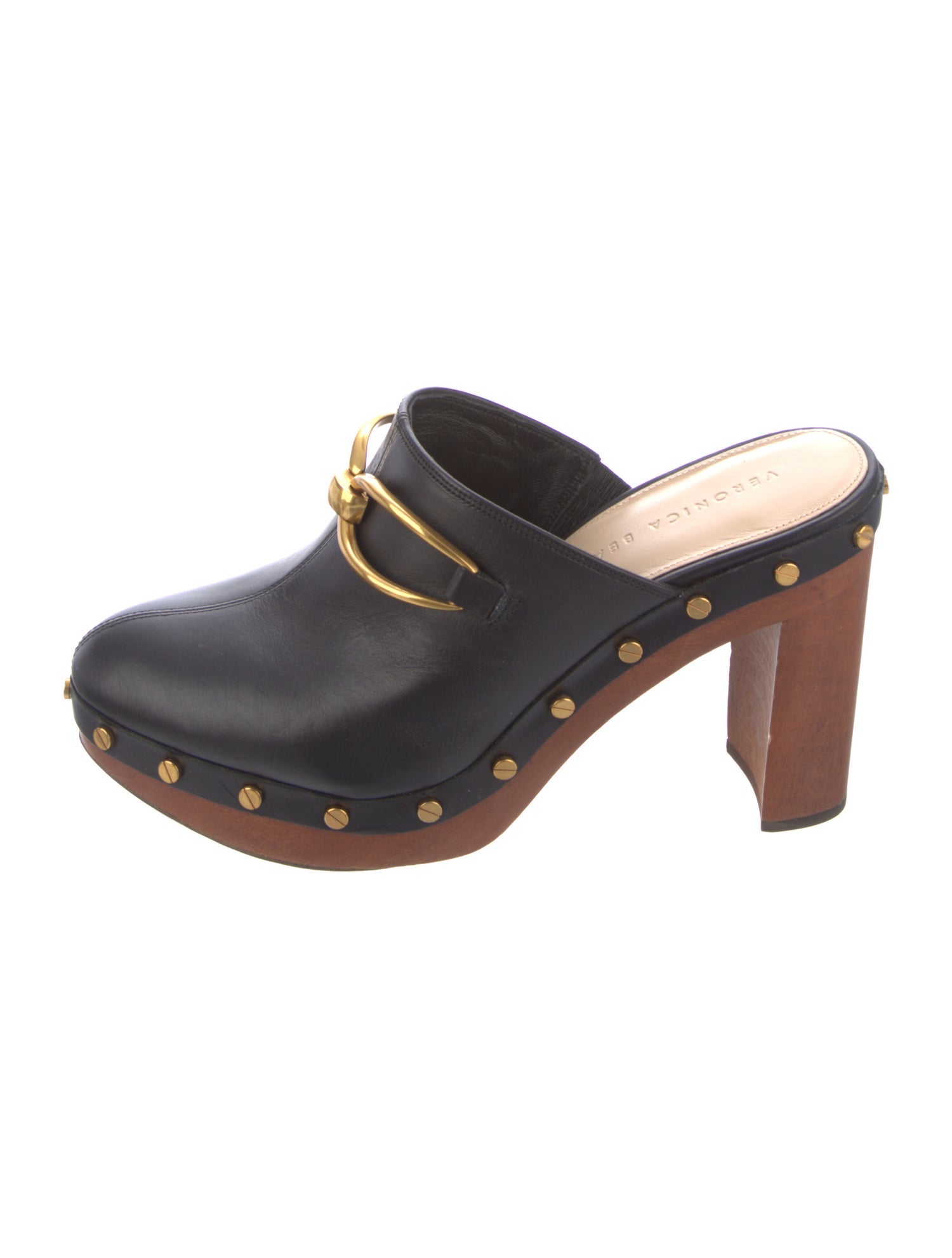 Veronica Beard Leather Mules - Black Pumps, Shoes - WV1233475 | The ...