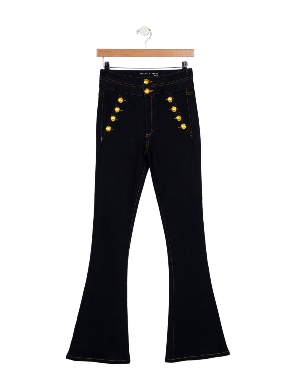 Veronica Beard Low Rise Wide Leg Jeans Gem