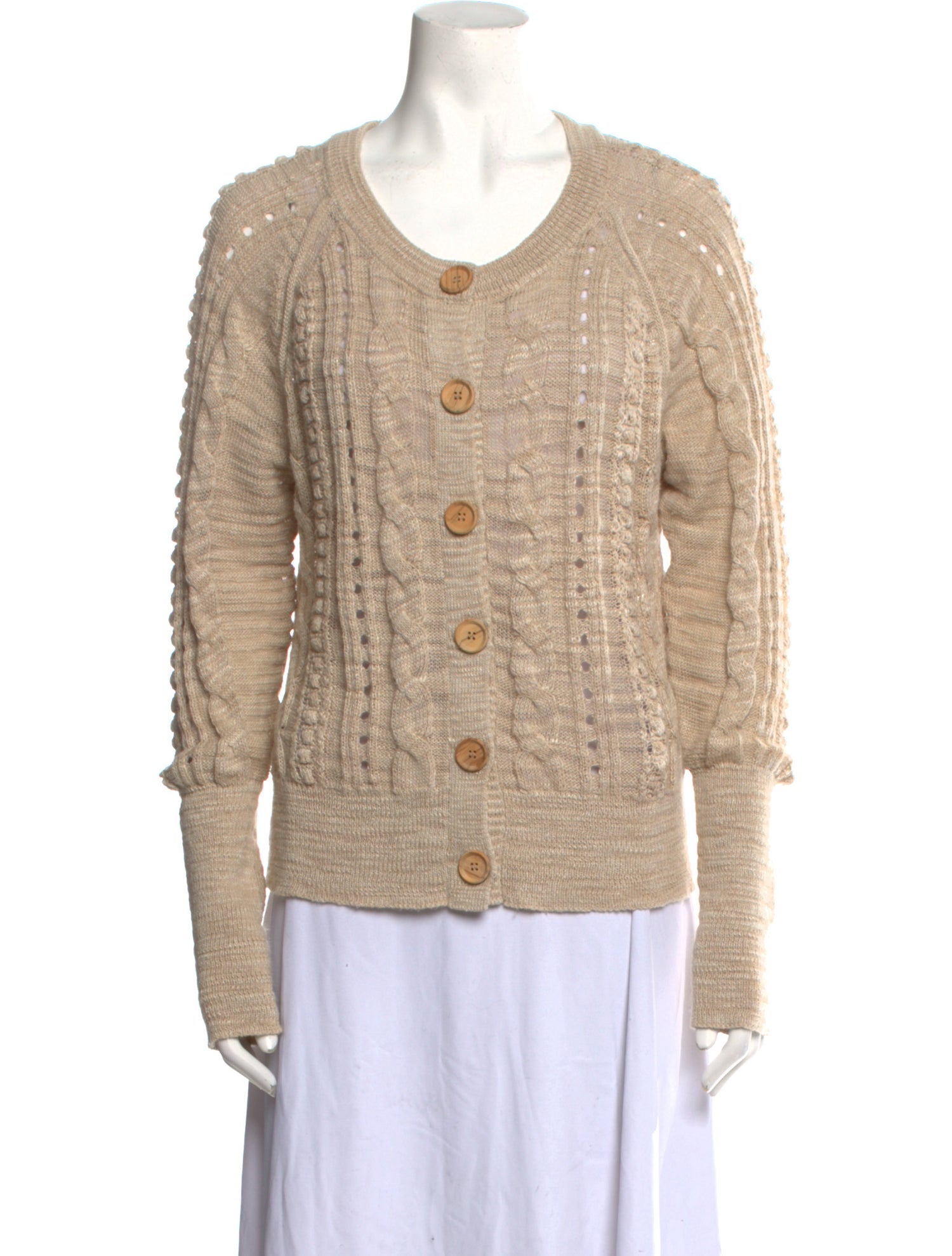 Veronica Beard Scoop Neck Sweater - Brown Knitwear, Clothing ...