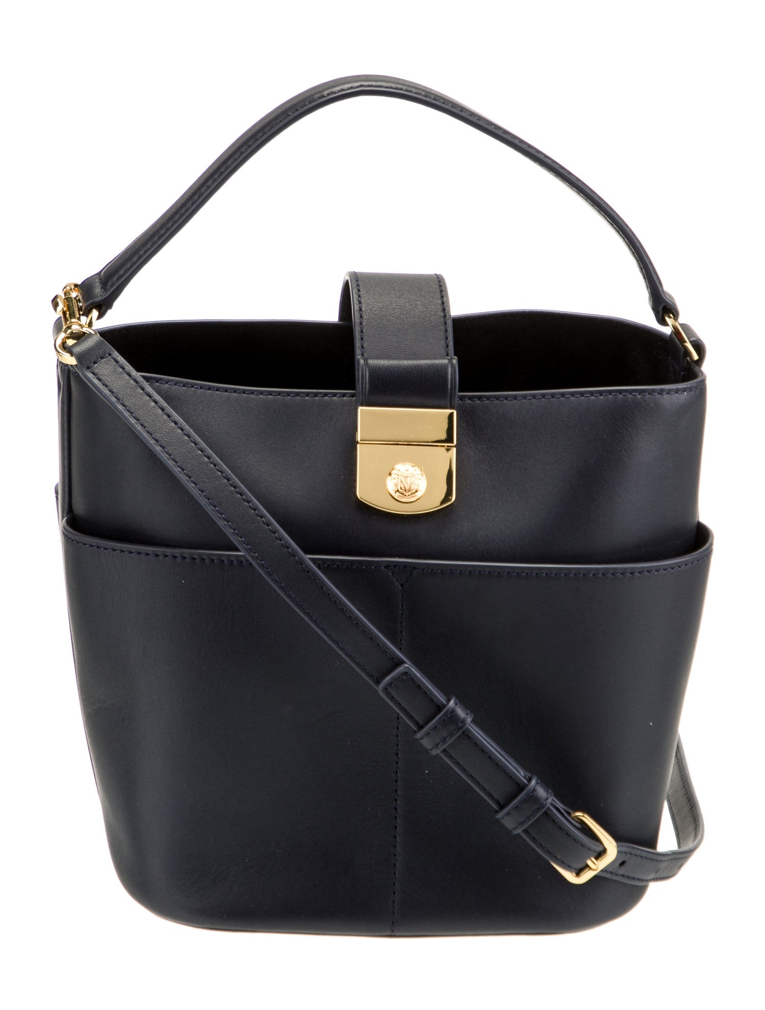Veronica Beard Leather Top Handle Bag - Blue Handle Bags, Handbags ...