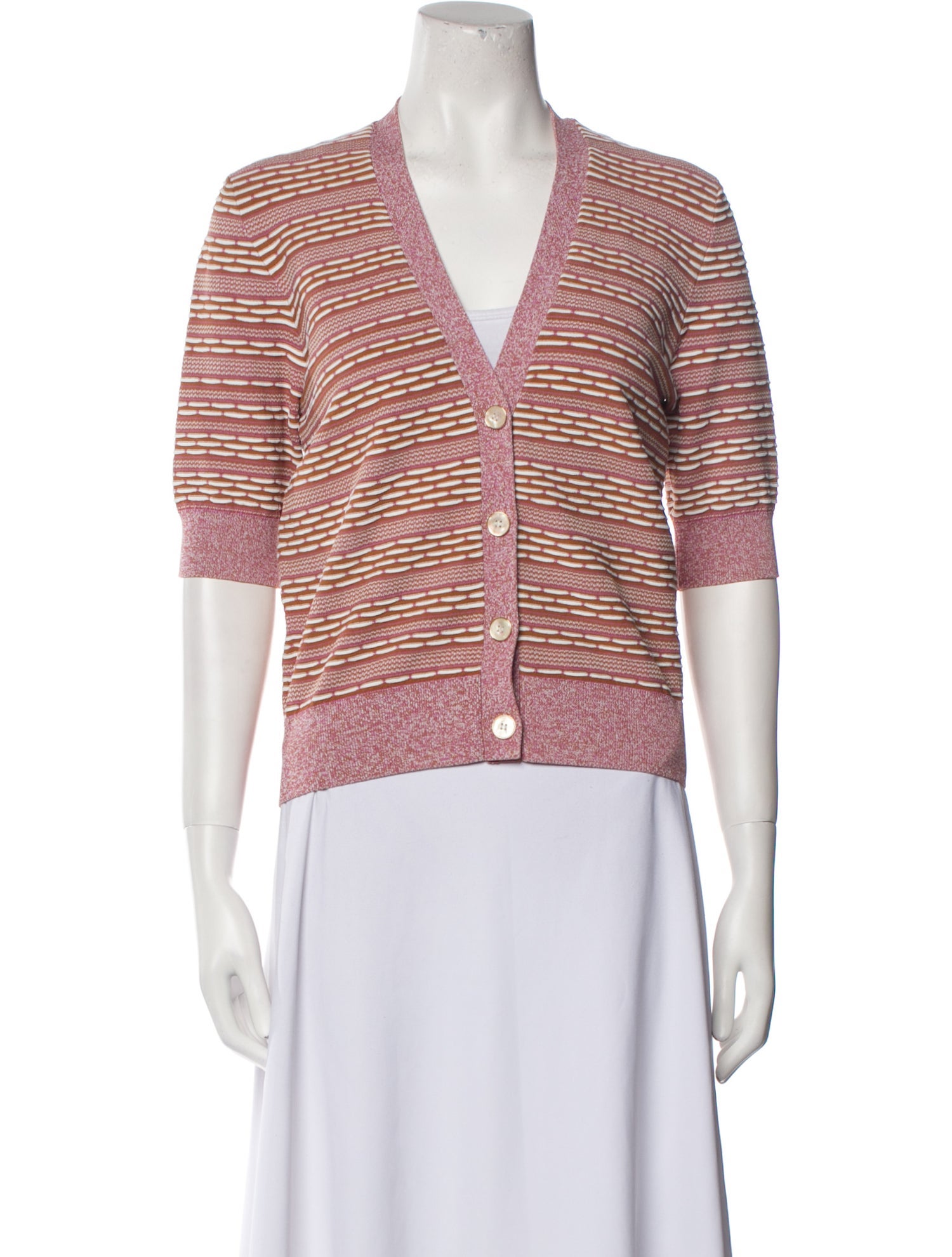 Sandro Patterned Scoop Neck Sweater - Red Knitwear, Clothing ...