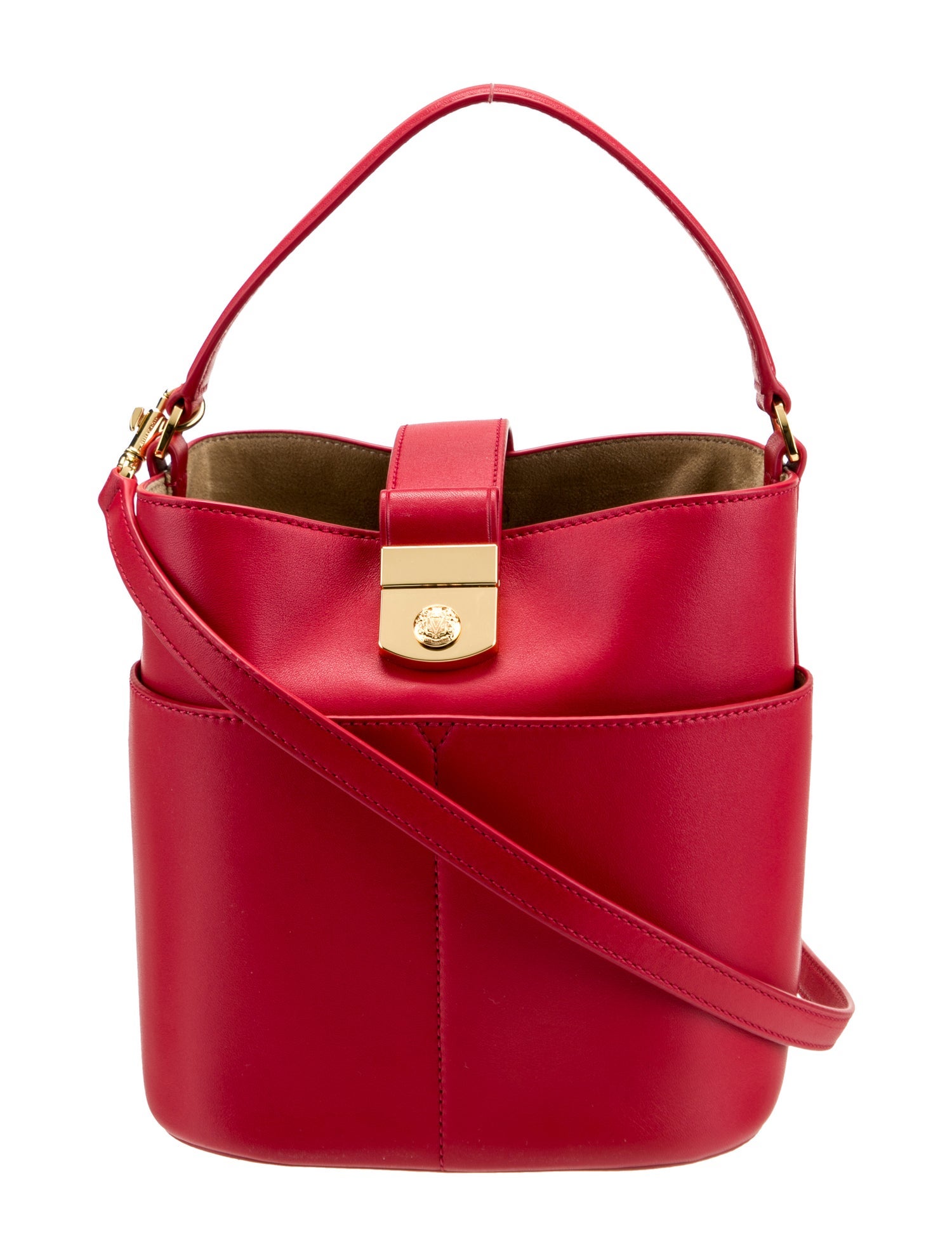 Veronica Beard Leather Top Handle Bag - Red Handle Bags, Handbags ...