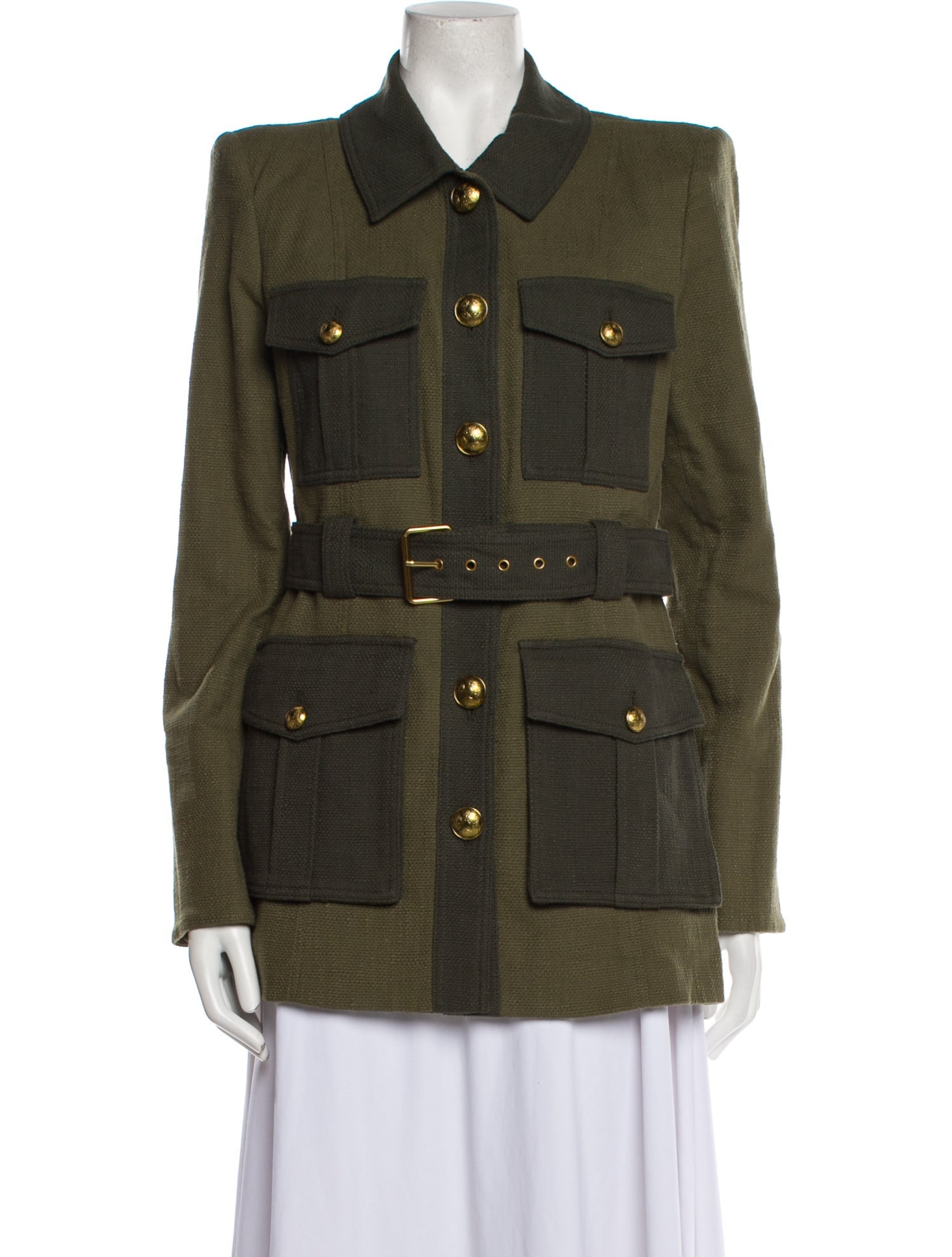 Veronica Beard Colorblock Pattern Utility Jacket - Green Jackets, Clothing - WV1300684 | The ...