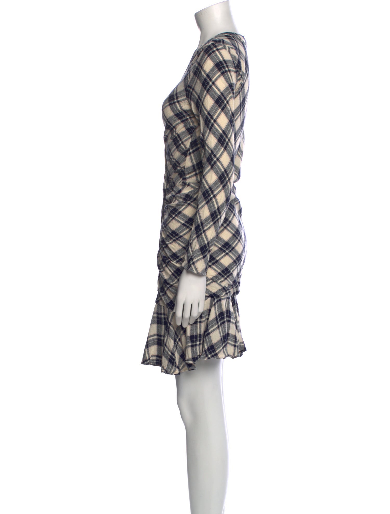 TOTEME Plaid Print Long Dress - White Dresses, Clothing - TTM38236 ...