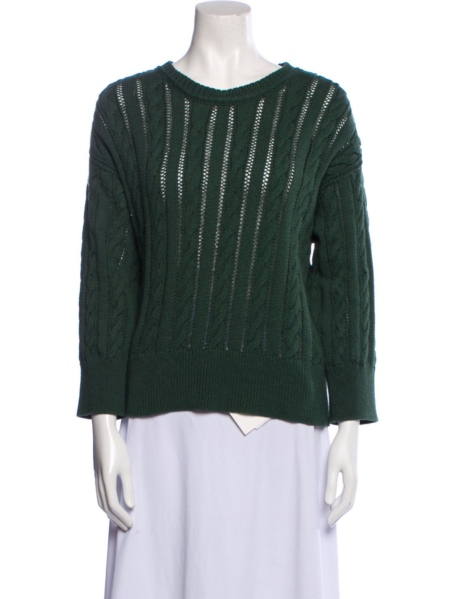 Veronica Beard Scoop Neck Sweater - Green Knitwear, Clothing ...